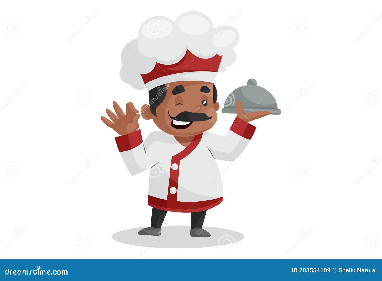 Vector Graphic Illustration of Indian Chef Stock Vector - Illustration ...