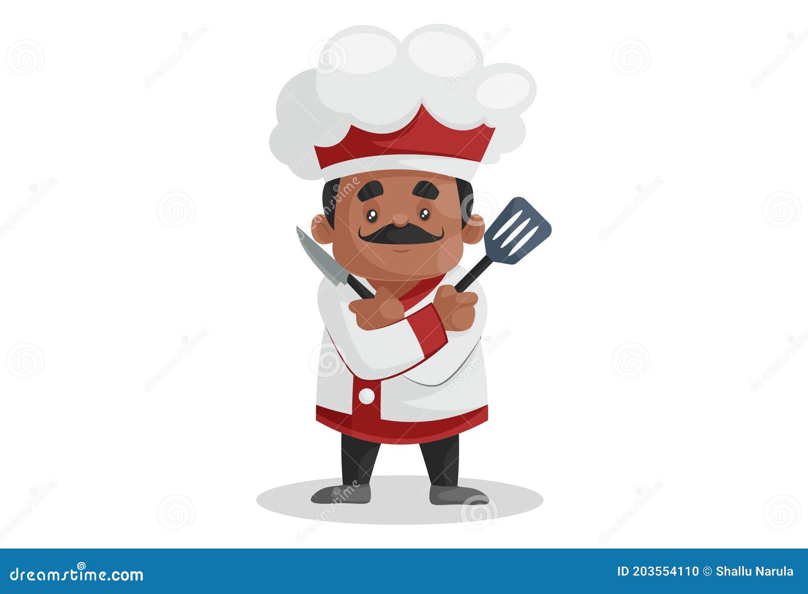 Vector Graphic Illustration of Indian Chef Stock Vector - Illustration ...