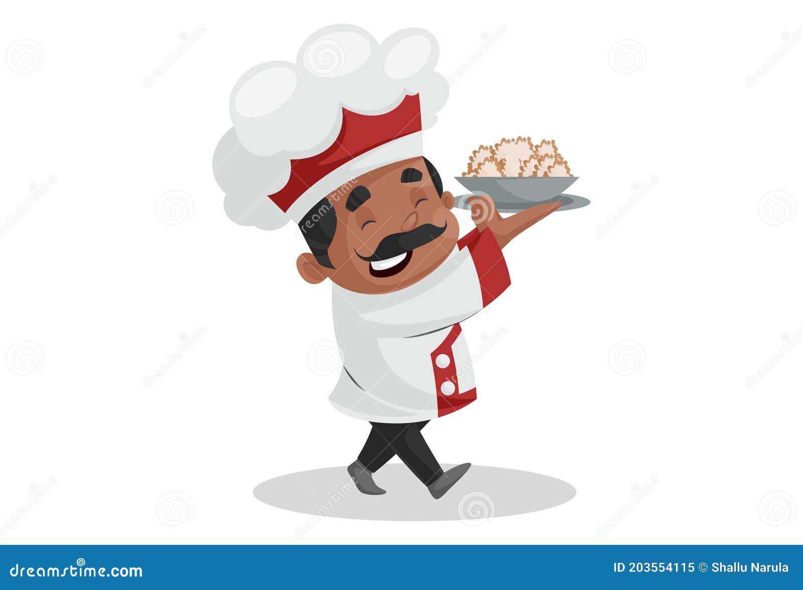 Vector Graphic Illustration of Indian Chef Stock Vector - Illustration ...