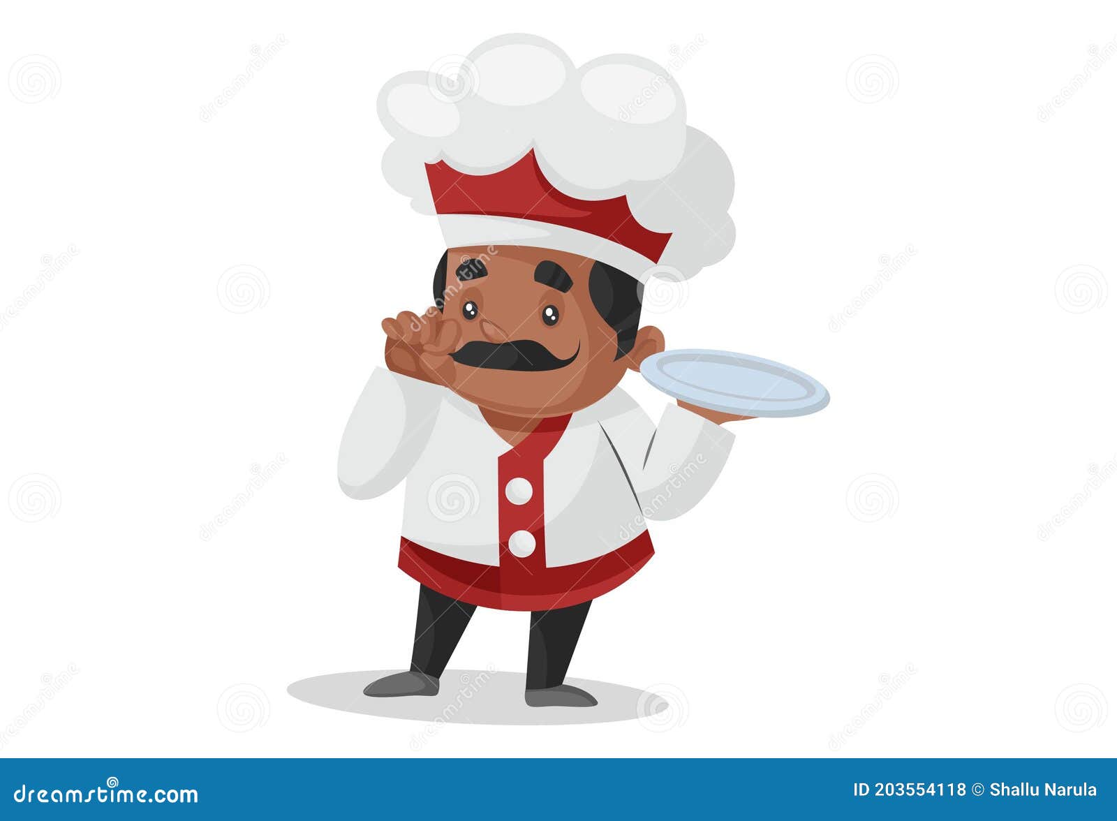 Vector Graphic Illustration of Indian Chef Stock Vector - Illustration ...