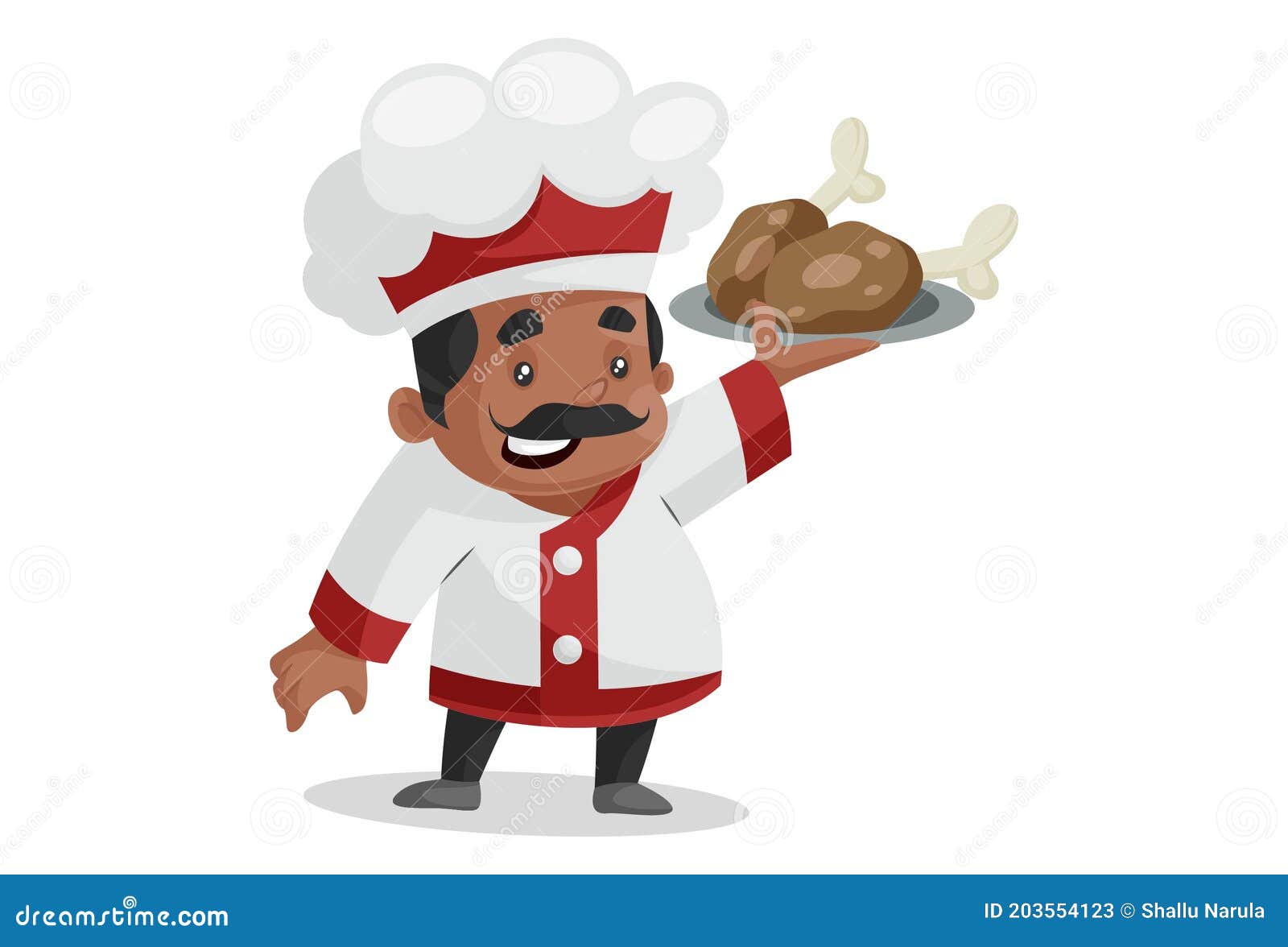 Vector Graphic Illustration of Indian Chef Stock Vector - Illustration ...