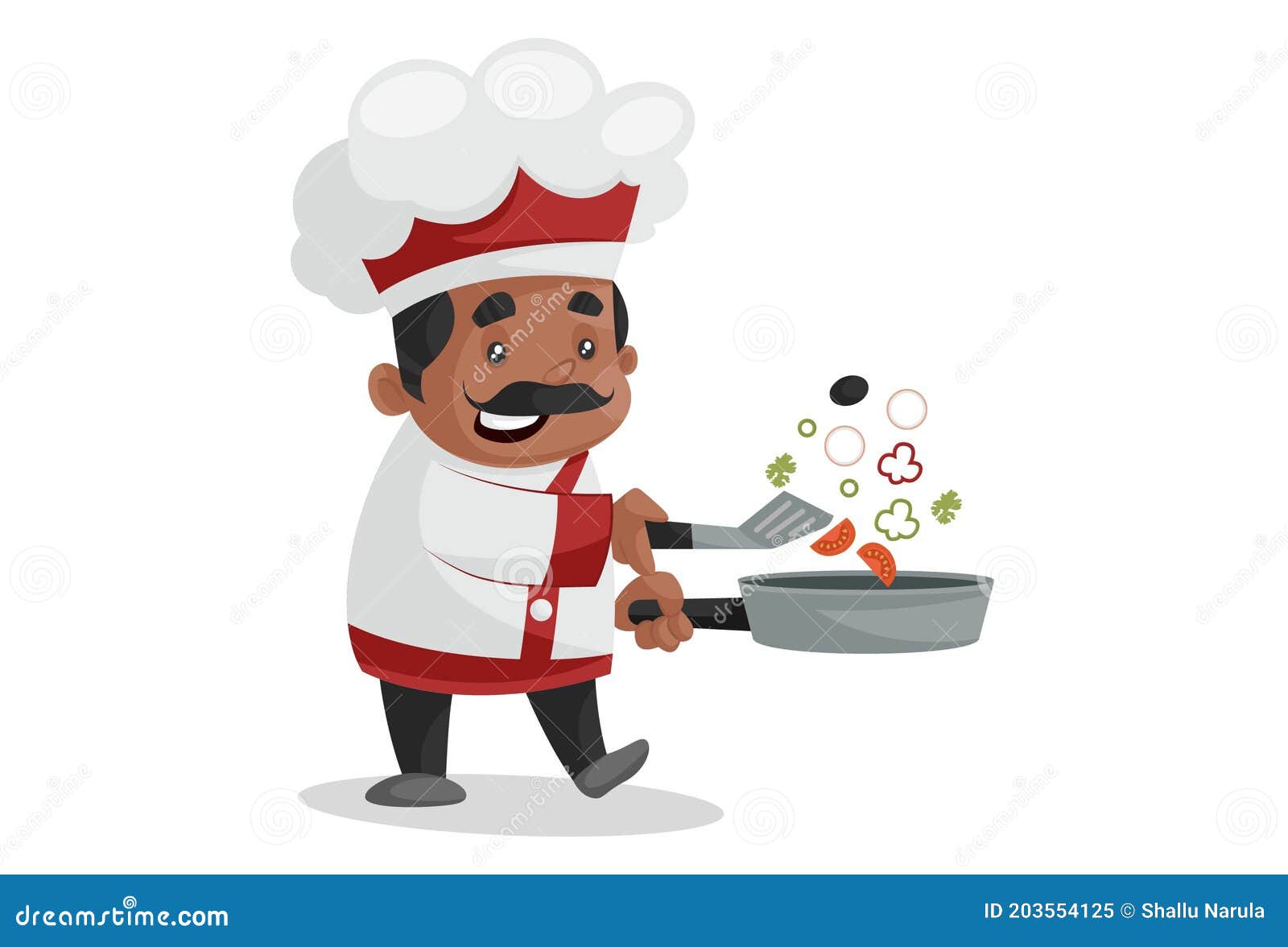 Vector Graphic Illustration of Indian Chef Stock Vector - Illustration ...
