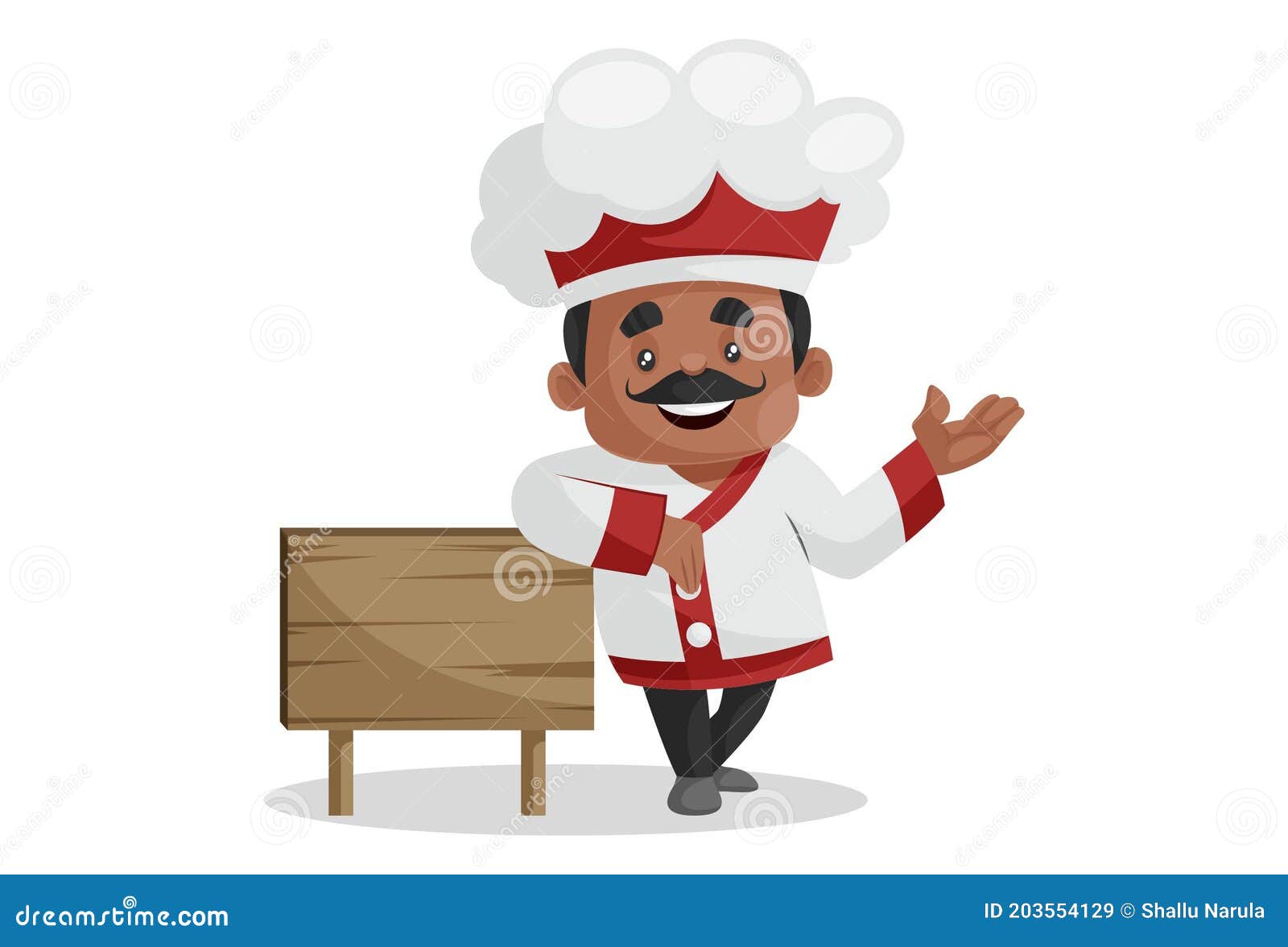Vector Graphic Illustration of Indian Chef Stock Vector - Illustration ...