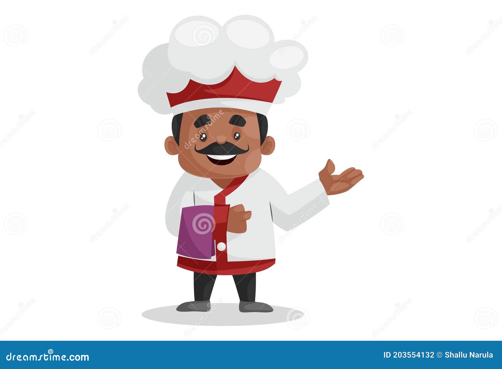 Vector Graphic Illustration of Indian Chef Stock Vector - Illustration ...
