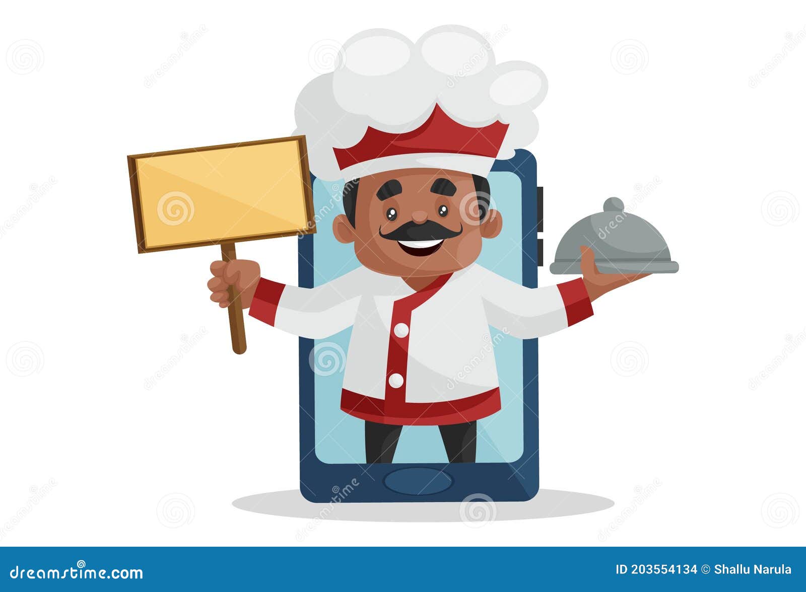 Vector Graphic Illustration of Indian Chef Stock Vector - Illustration ...