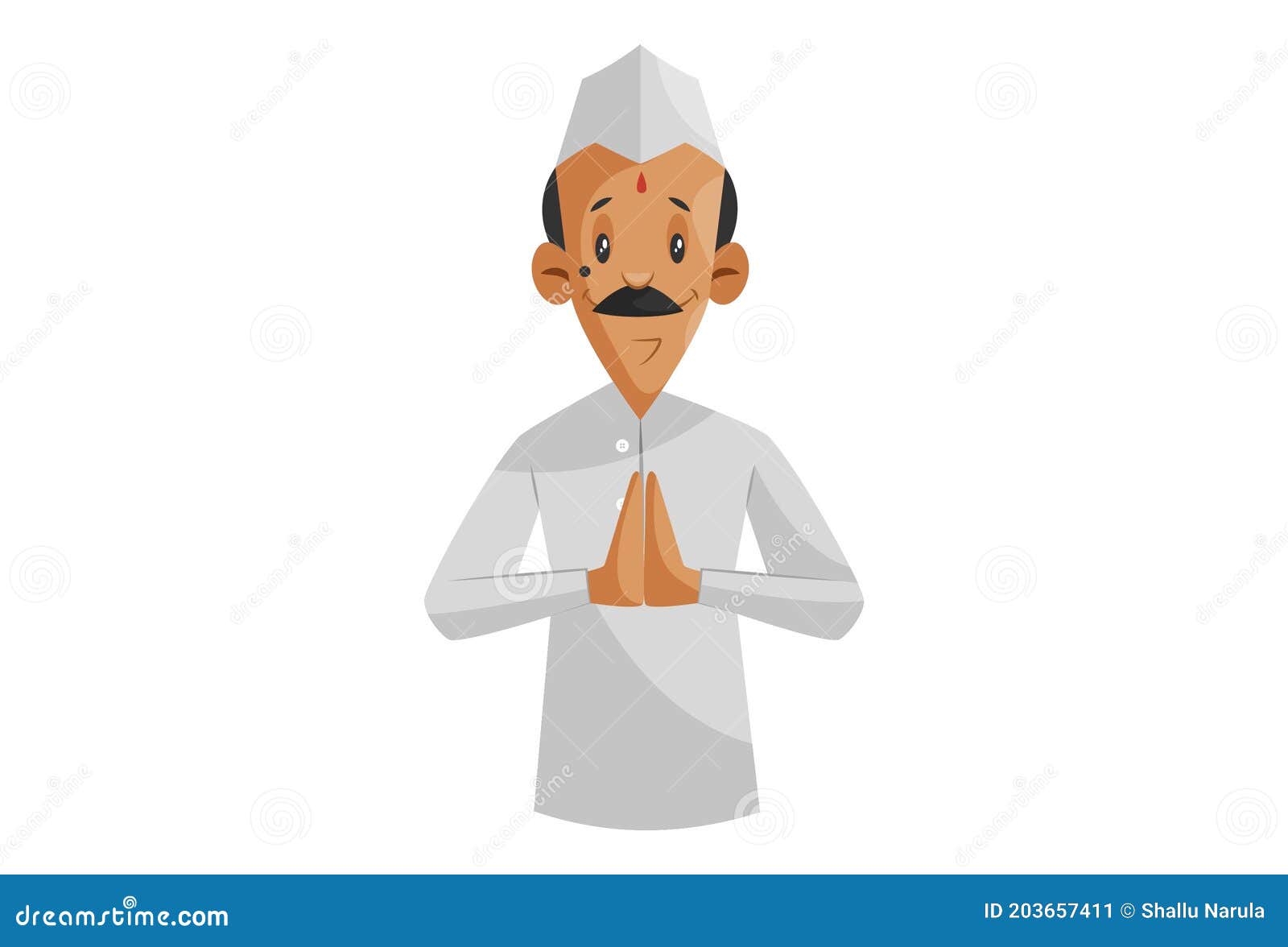 Vector Graphic Illustration of Indian Dabbawala Stock Vector ...