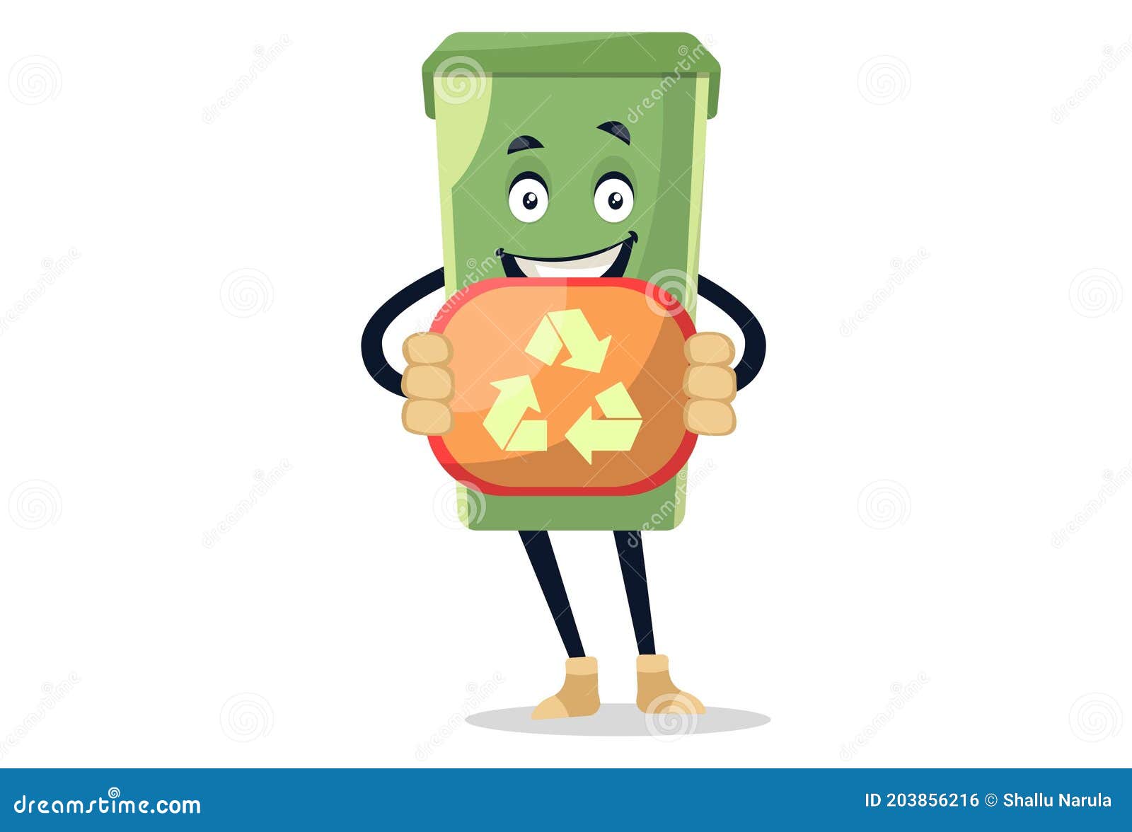 Vector Graphic Illustration of Dustbin Stock Vector - Illustration of ...