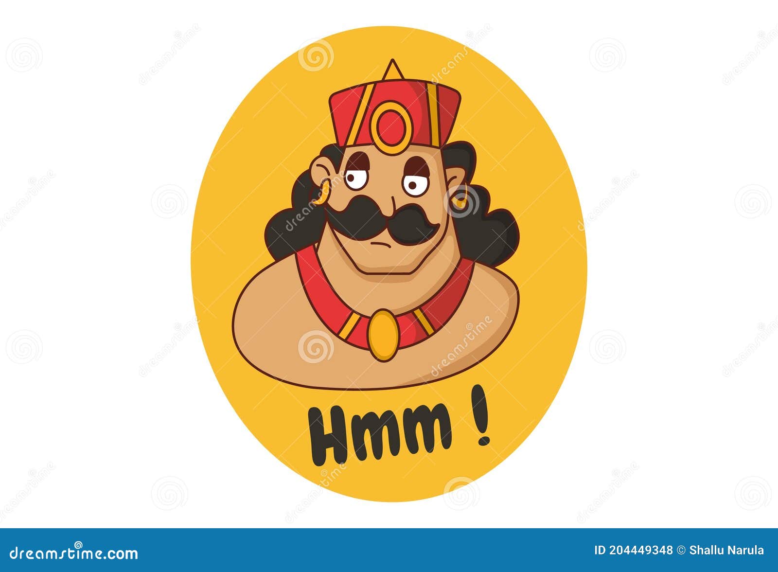 Upset King The Character Is Standing Near The Throne. Puzzled, Worried ...