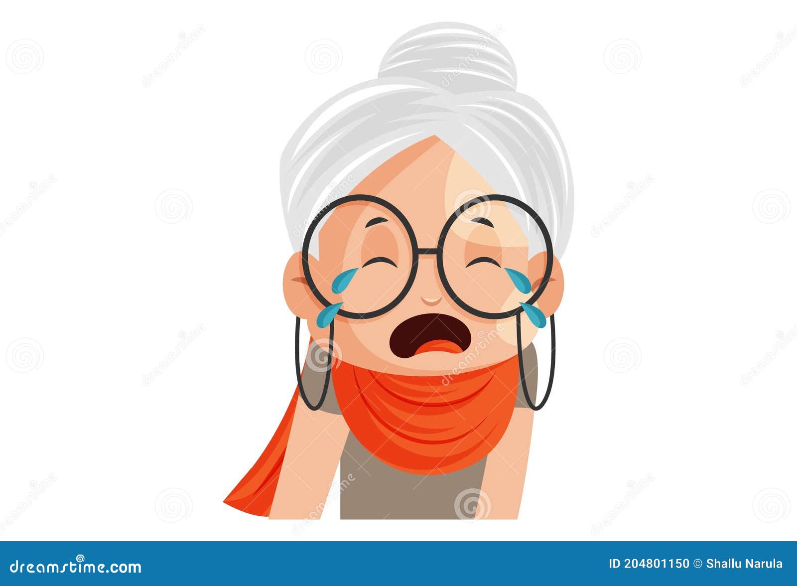 India Crying Business Woman Waving Hand Goodbye Emotion Cartoon Vector ...