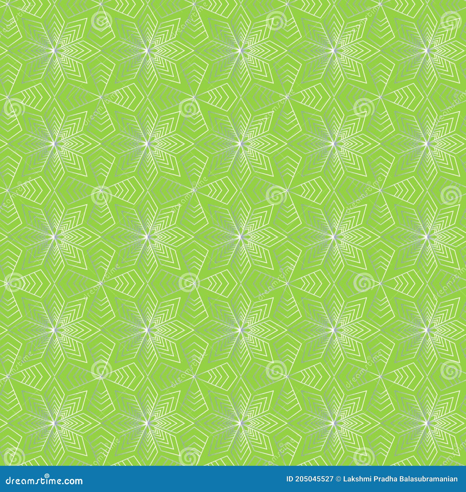 Seamless Winter Pattern Abstract Star Christmas Background with Green ...