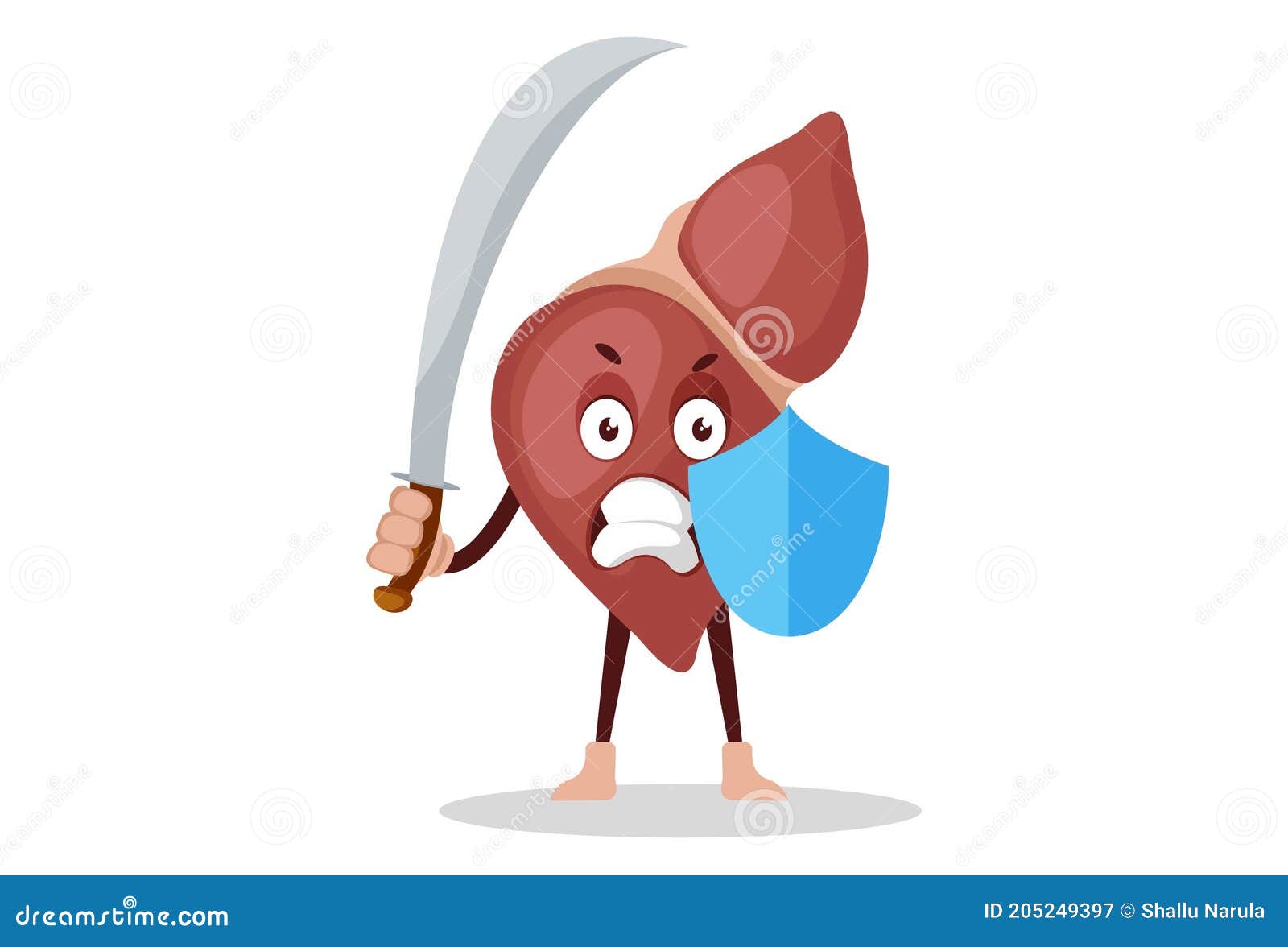 Illustration Of Liver Cell Cartoon Vector | CartoonDealer.com #245464901