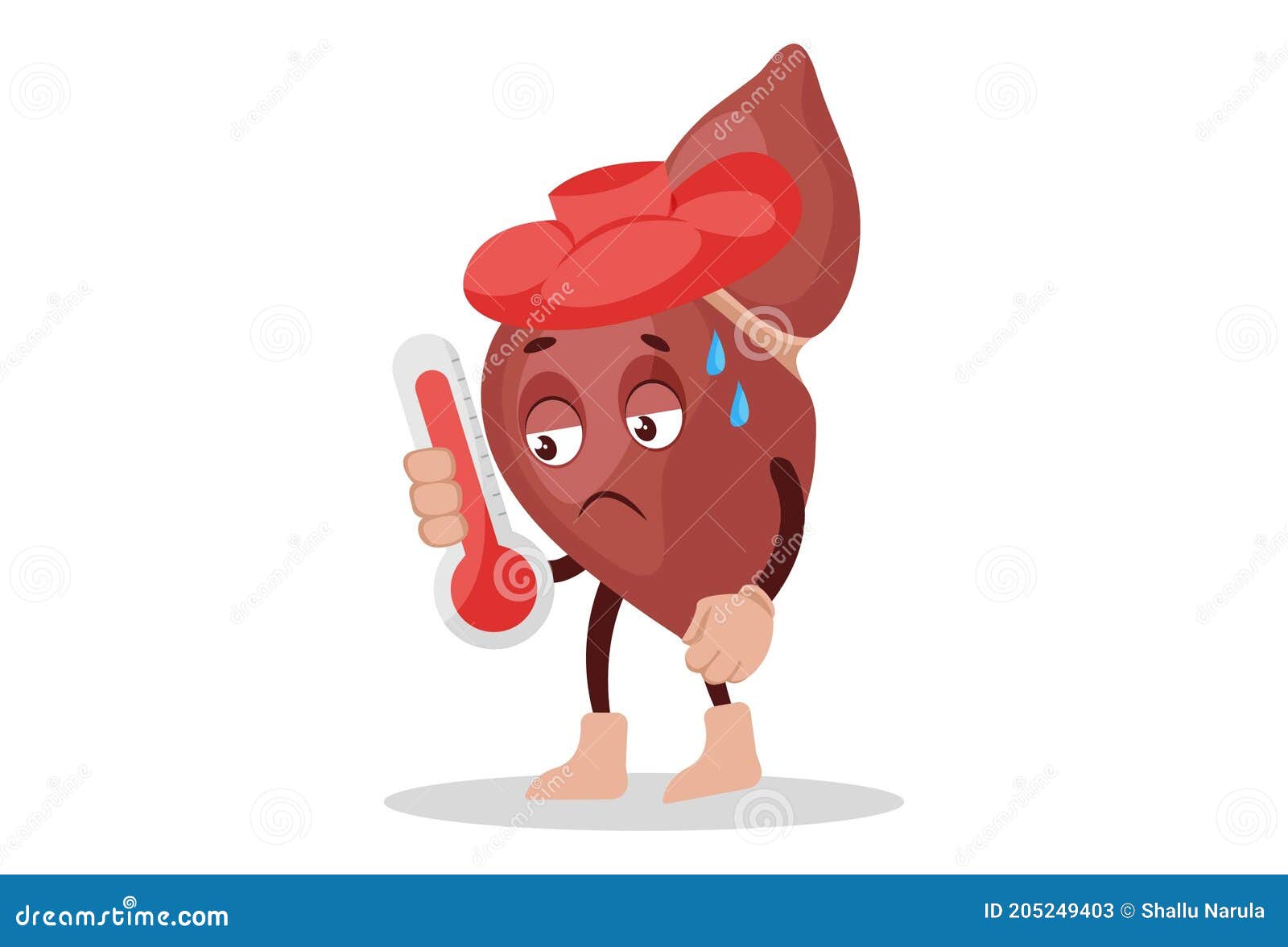 Illustration Of Liver Cell Cartoon Vector | CartoonDealer.com #245464901