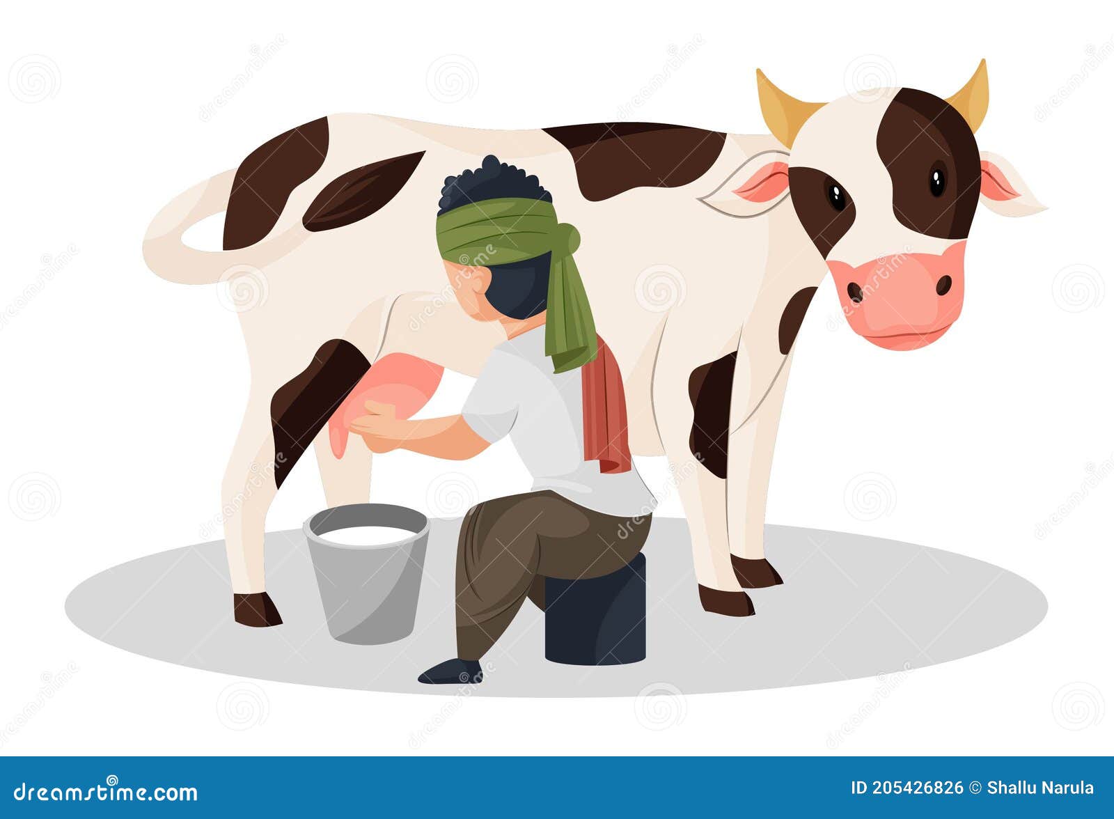 Vector Graphic Illustration of Milkman Stock Vector - Illustration of ...