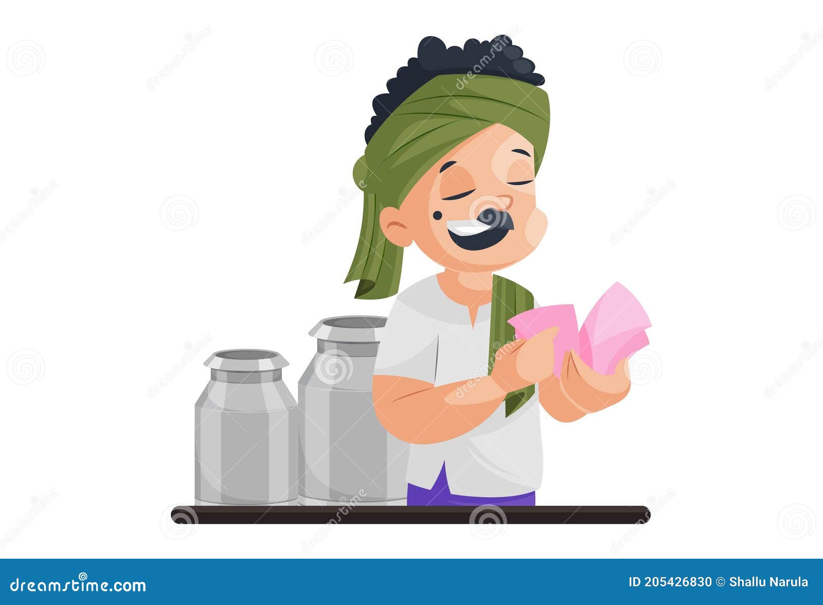 Vector Graphic Illustration of Milkman Stock Vector - Illustration of ...