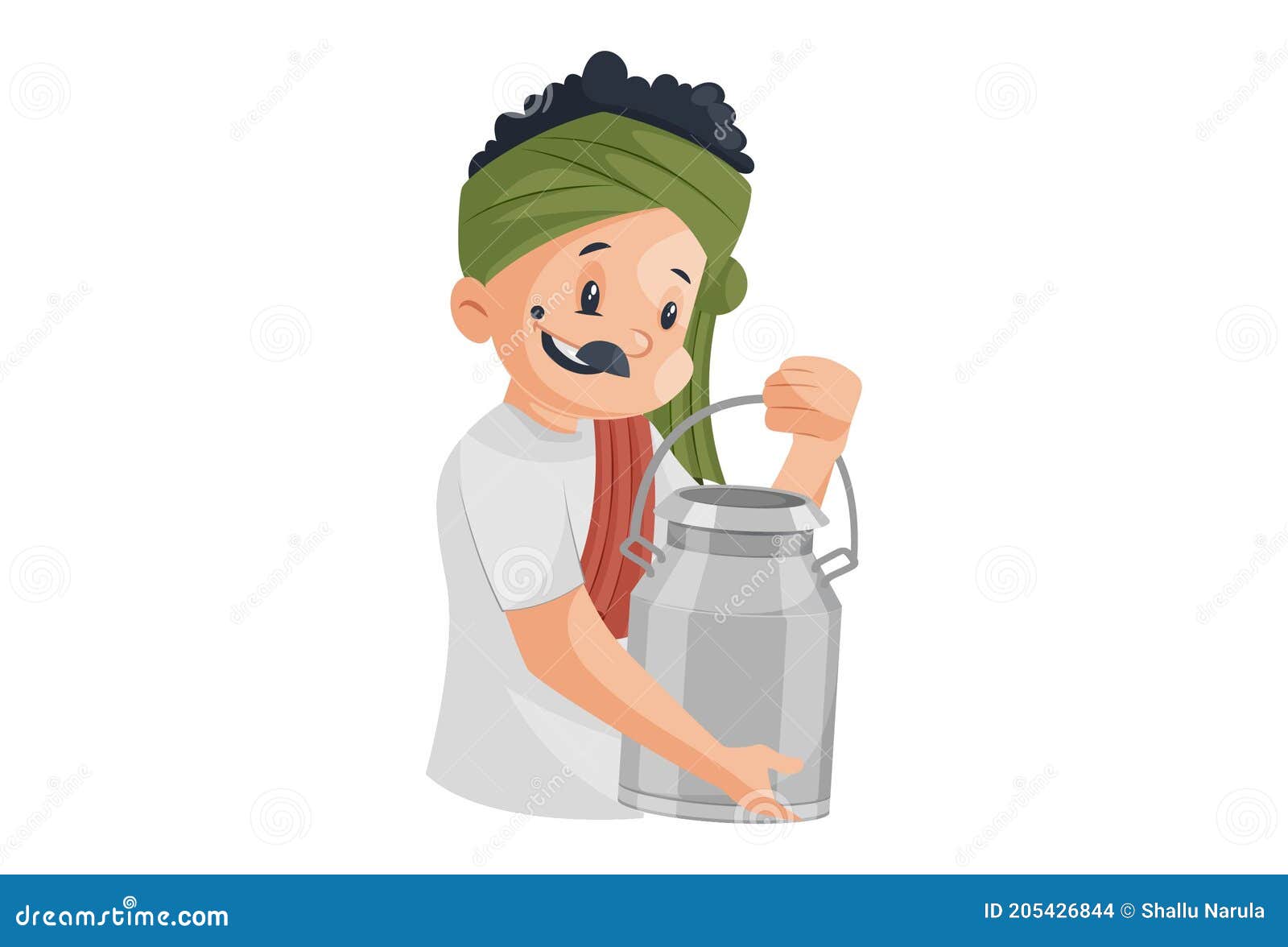 Vector Graphic Illustration of Milkman Stock Vector - Illustration of ...
