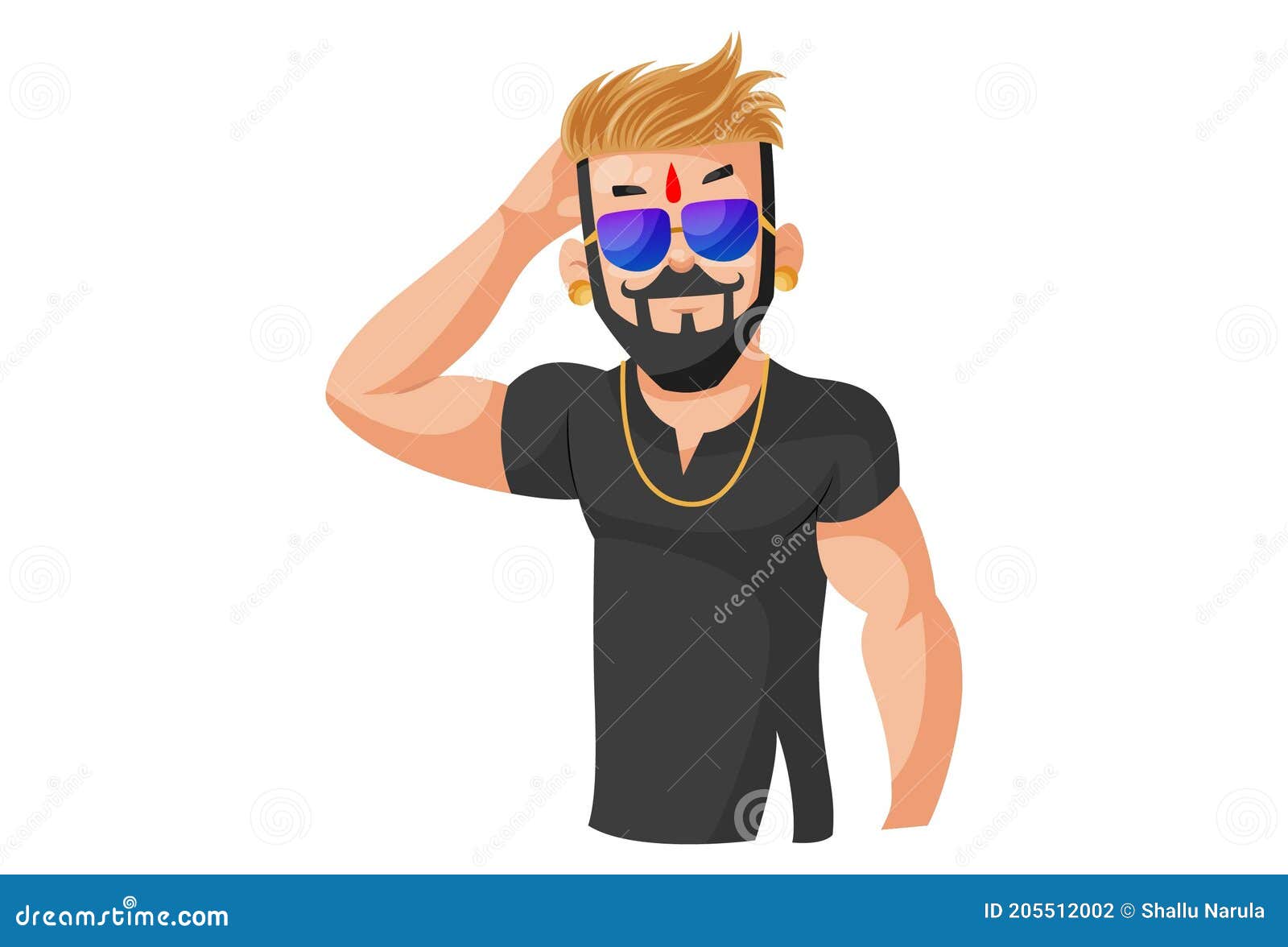 Vector Graphic Illustration of Rajput Boy Stock Vector - Illustration ...