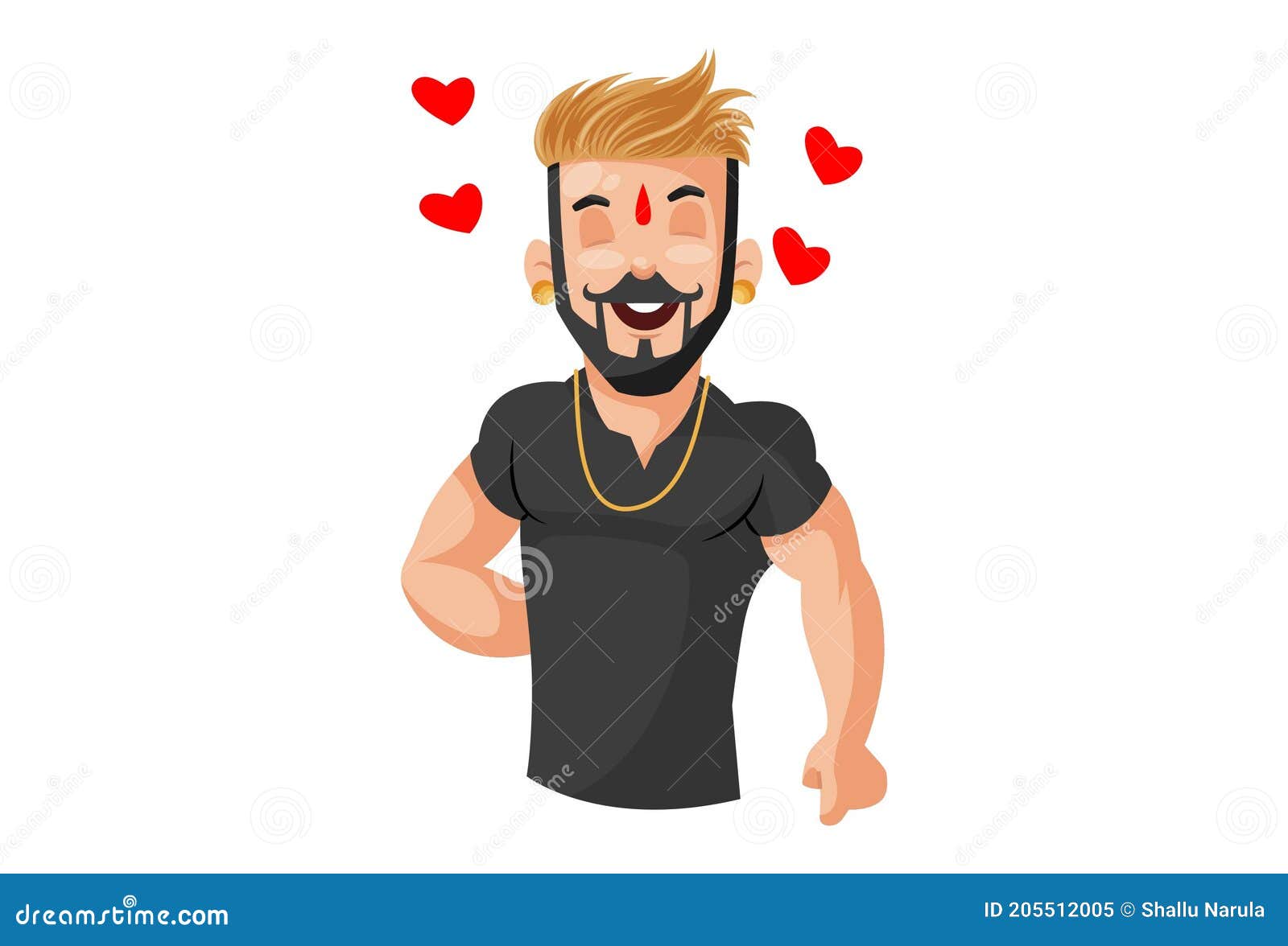 Vector Graphic Illustration of Rajput Boy Stock Vector - Illustration ...