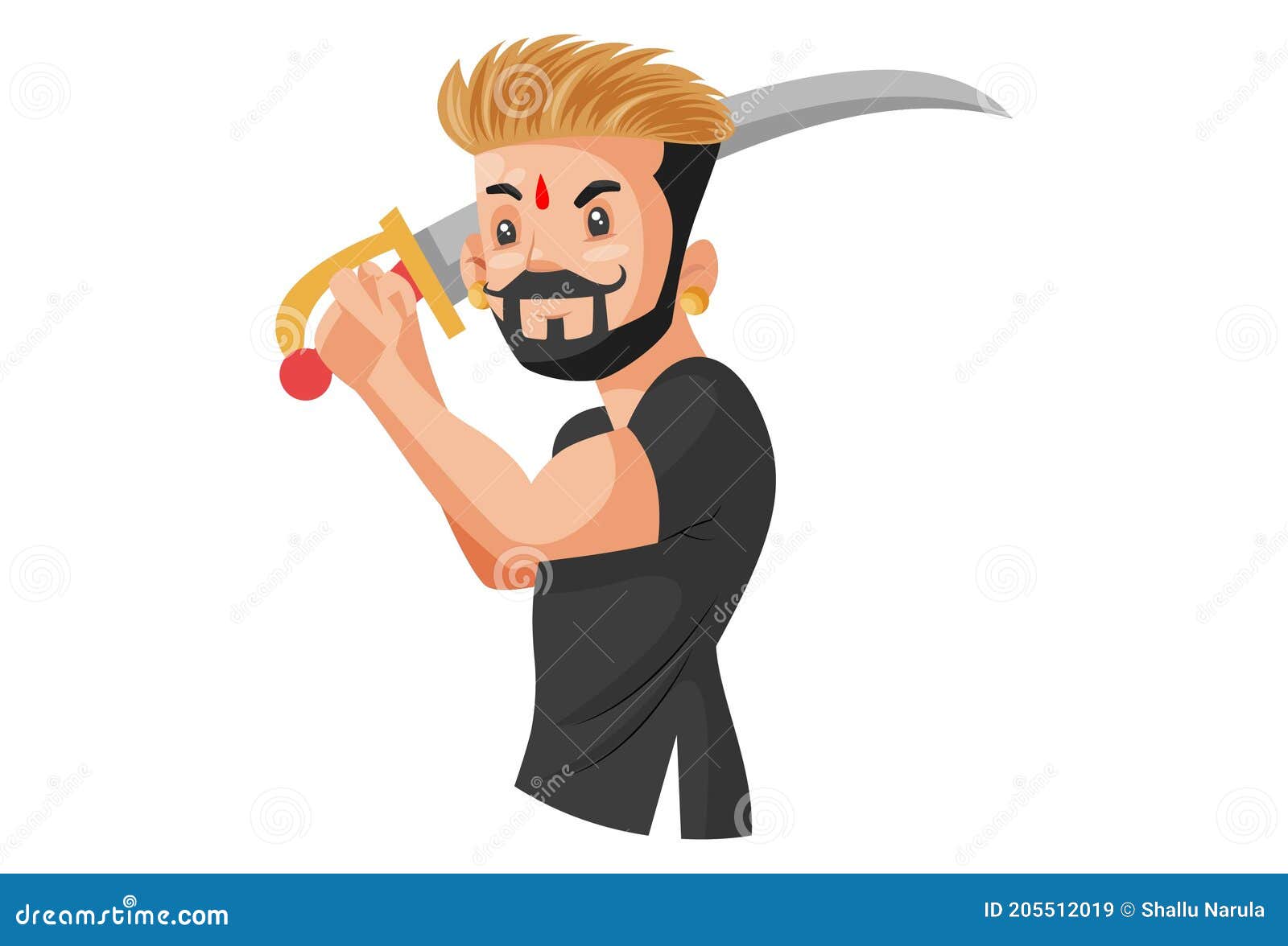 Vector Graphic Illustration of Rajput Boy Stock Vector - Illustration ...