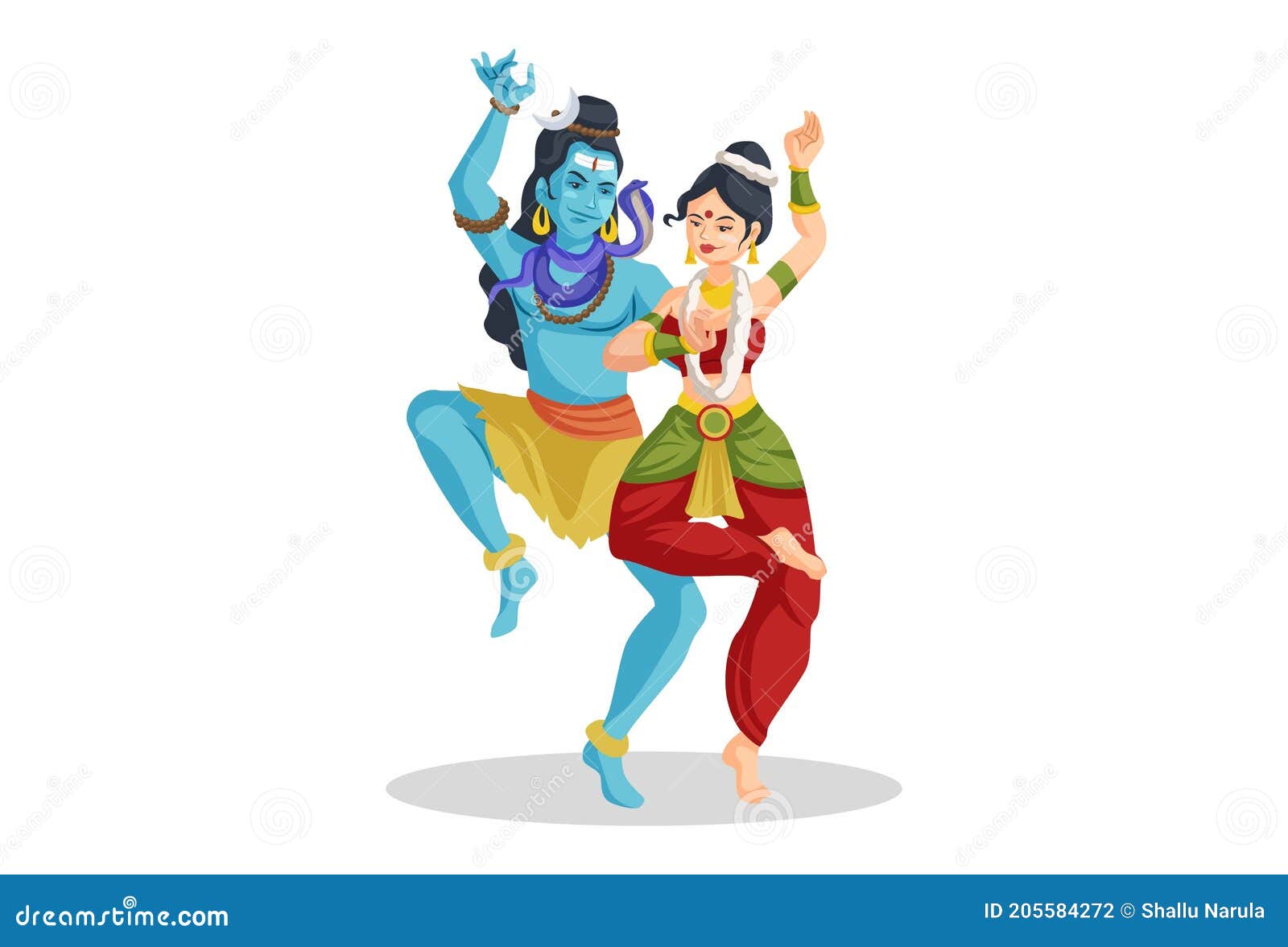 Vector Graphic Illustration of Lord Shiva and Goddess Parvati Stock ...