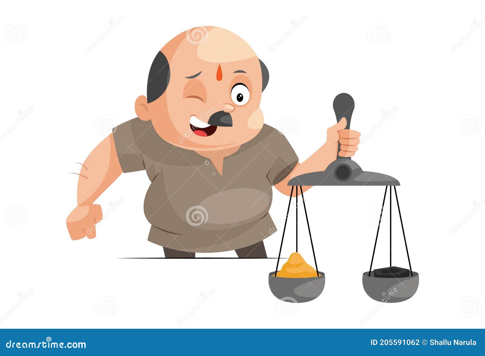 Vector Graphic Illustration of Shopkeeper Stock Vector - Illustration ...