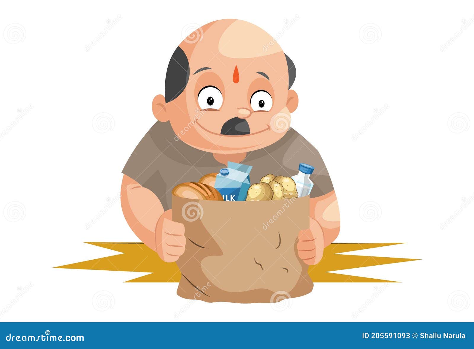 Vector Graphic Illustration of Shopkeeper Stock Vector - Illustration ...