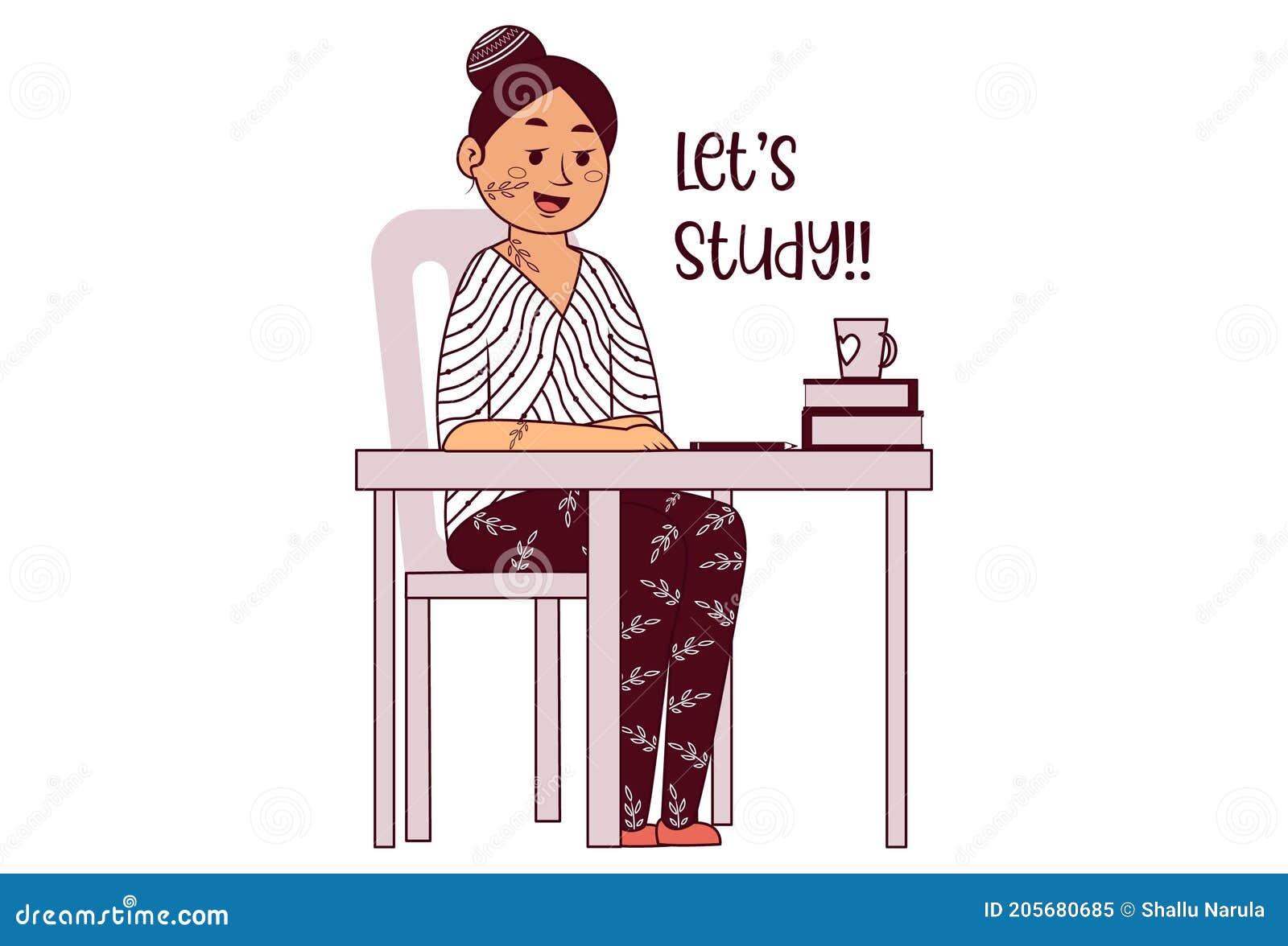 Cartoon Illustration of Lady Teacher Stock Vector - Illustration of ...