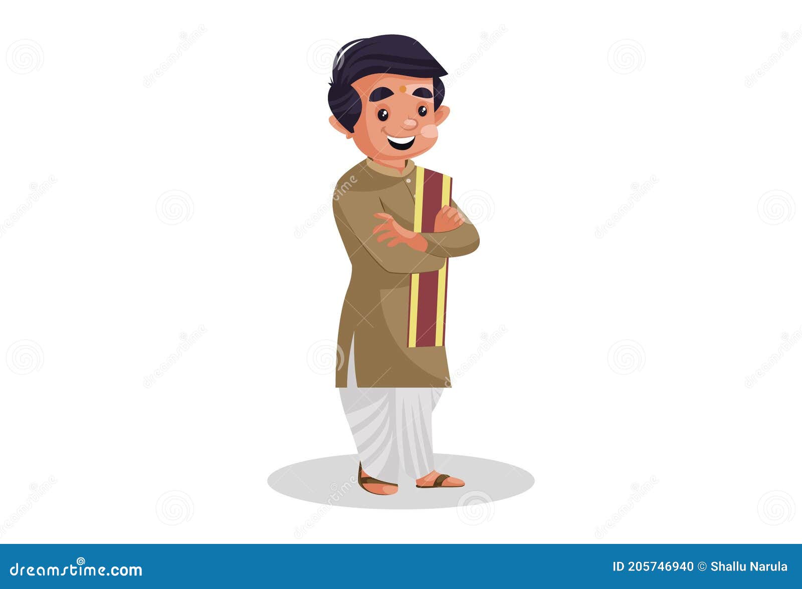 Vector Graphic Illustration of Indian Bengali Man Stock Vector ...