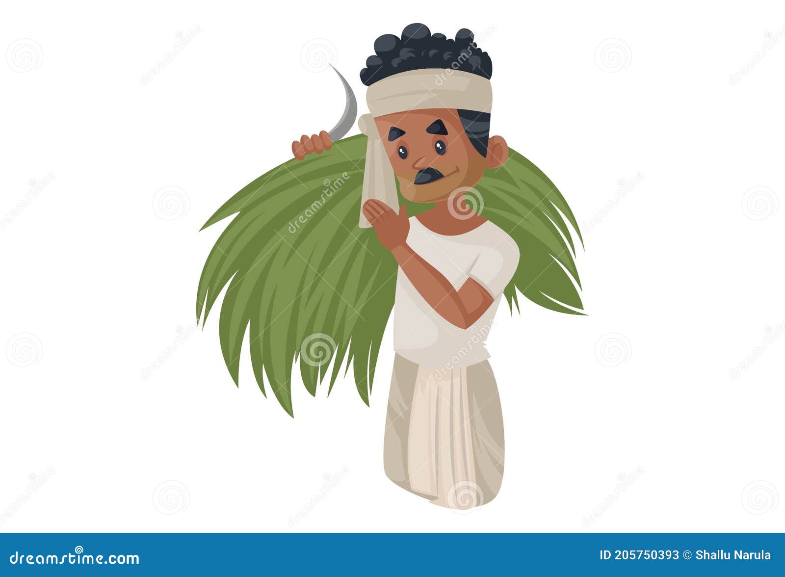 Vector Graphic Illustration of Indian Bihari Man Stock Vector ...