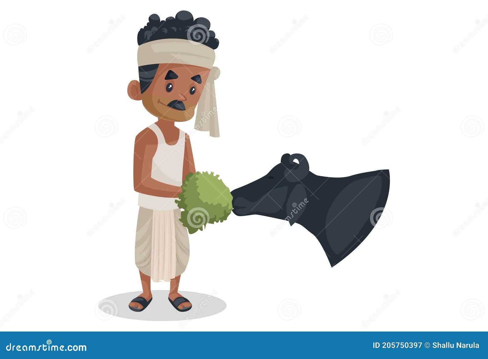 Vector Graphic Illustration of Indian Bihari Man Stock Vector ...