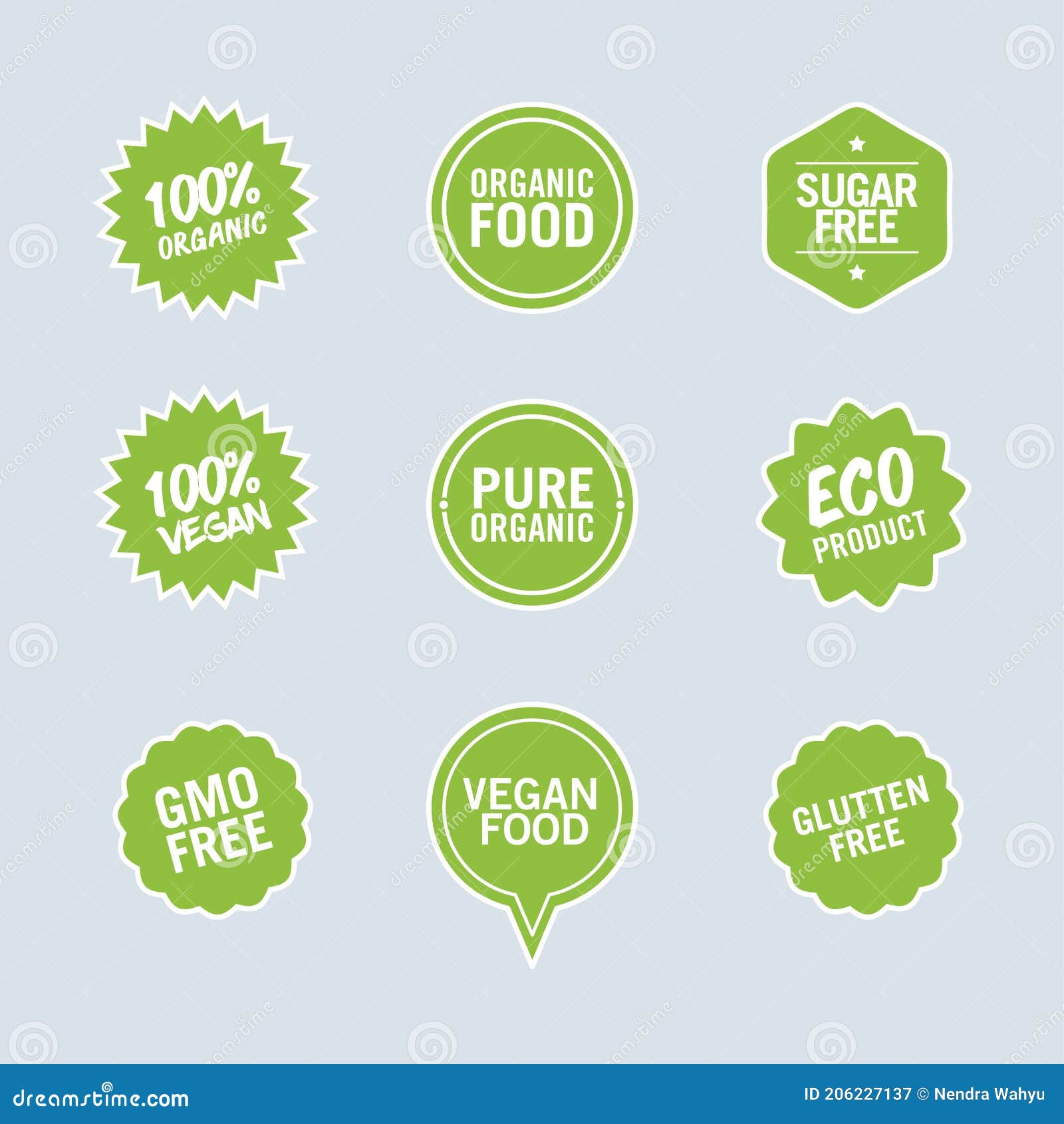 Elements from Healthy Food Packaging Labels, Vegetarian Food Stamp, and ...