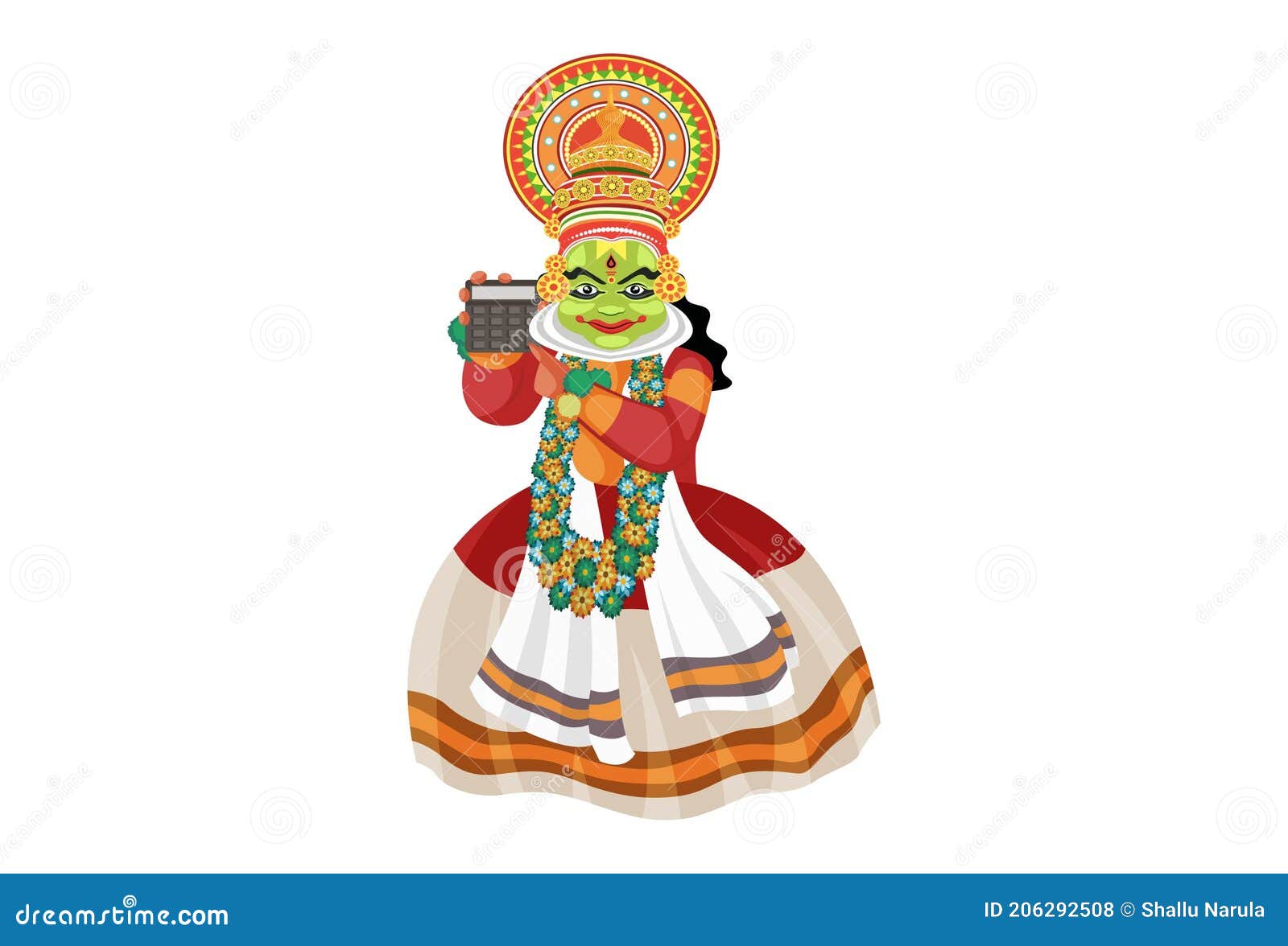 Vector Graphic Illustration Of Kathakali Dancer | CartoonDealer.com ...