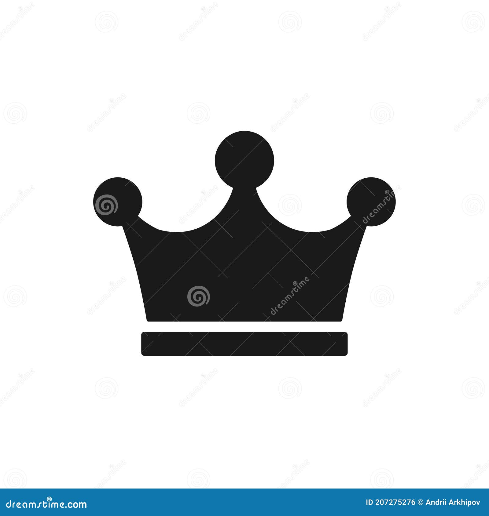 Vector Crown Flat Icon Isolated on White Background. Crown Symbol for ...
