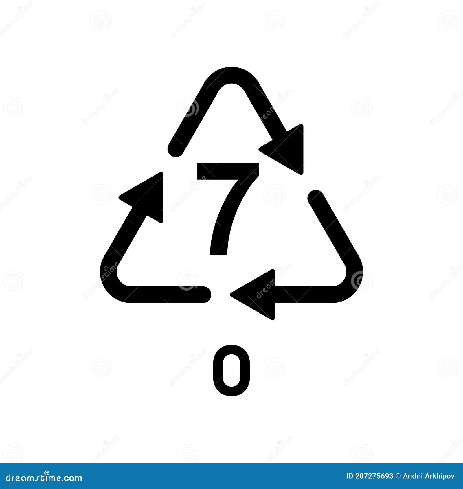 Plastic Recycle Symbol OTHER 7 Vector Icon. Plastic Recycling Code ...
