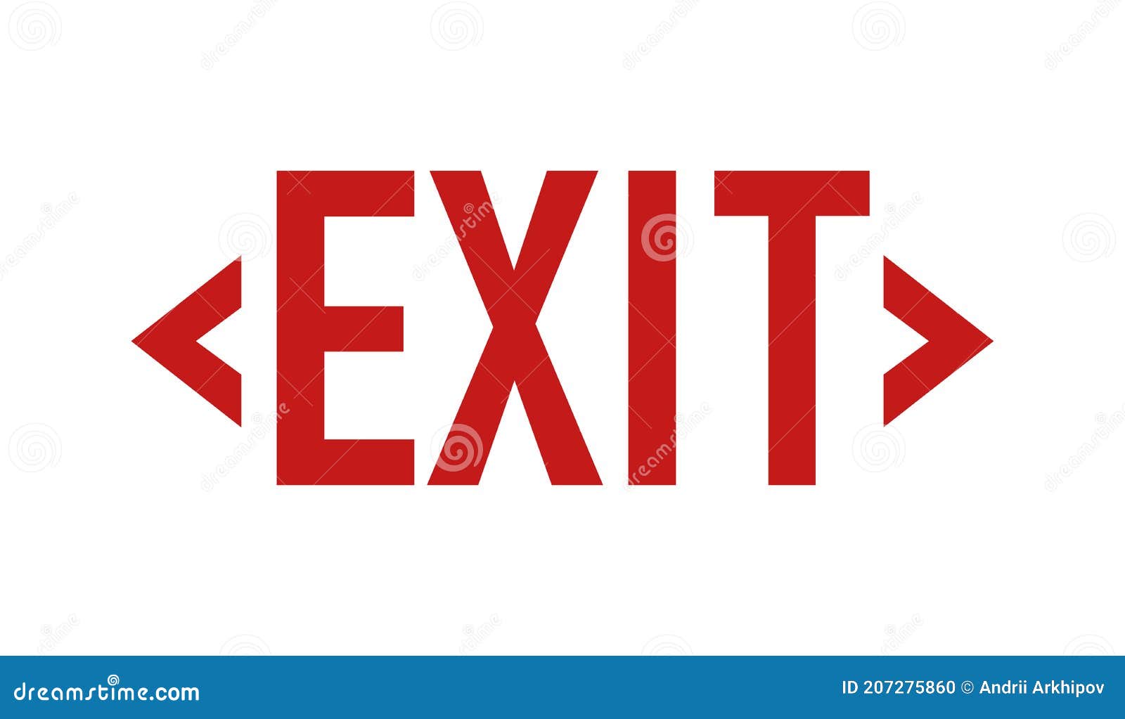 Vector Red Exit Sign with Left and Right Arrows Isolated. Stock Vector ...