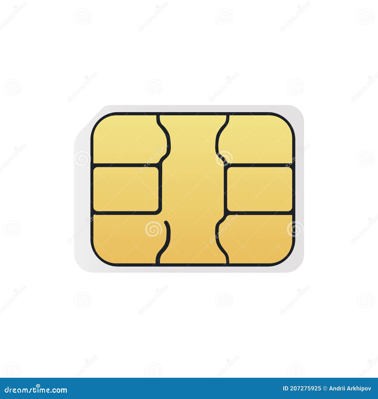 Realistic Mockup of Nano SIM Card Vector Illustration. Stock Vector ...