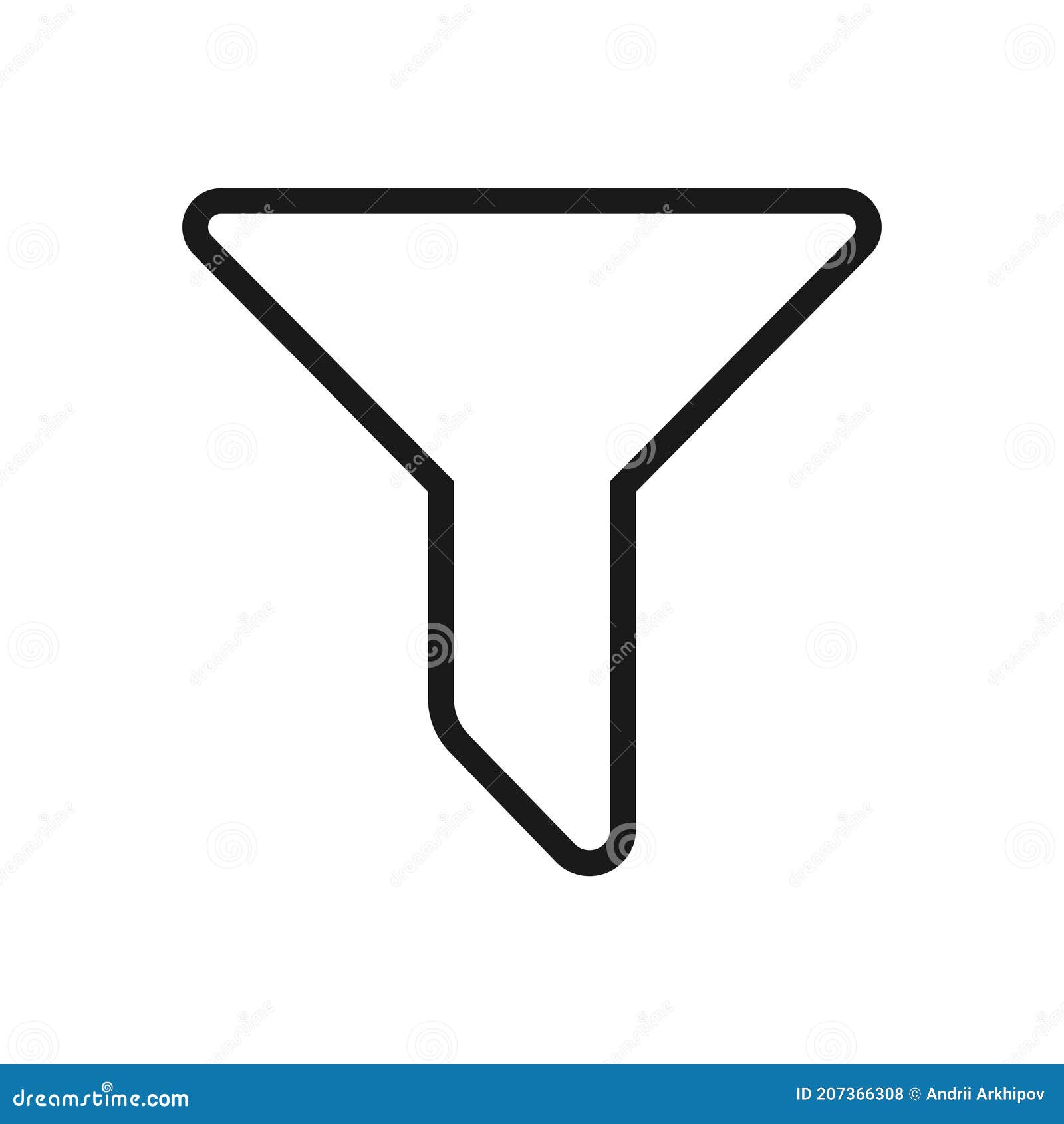 Black Filter Icon Isolated on White Background. Vector Filter Icon for ...