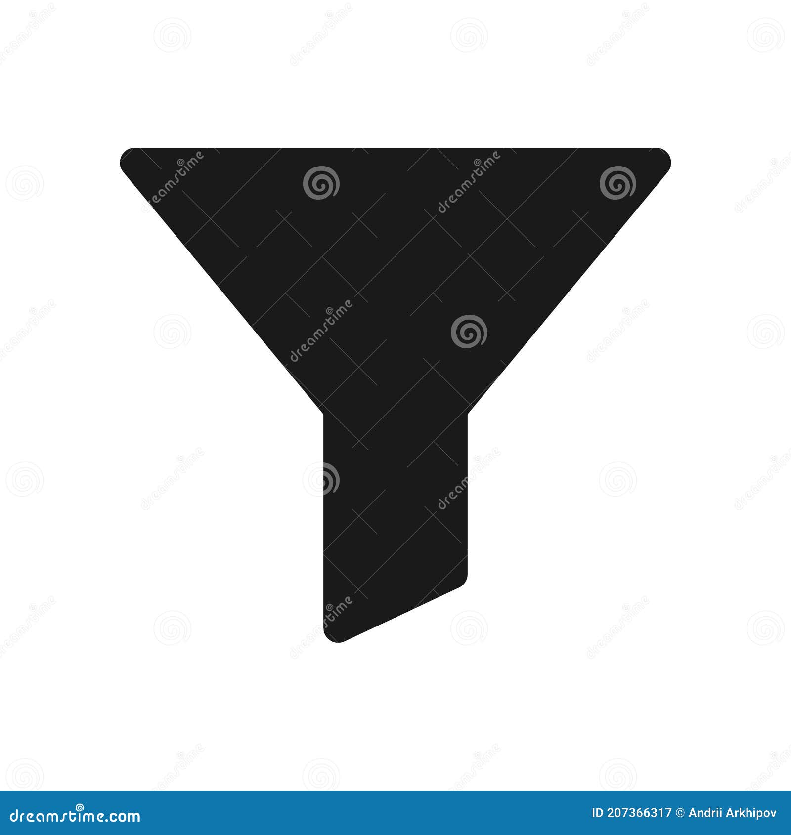Black Filter Icon Isolated on White Background. Vector Filter Icon for ...