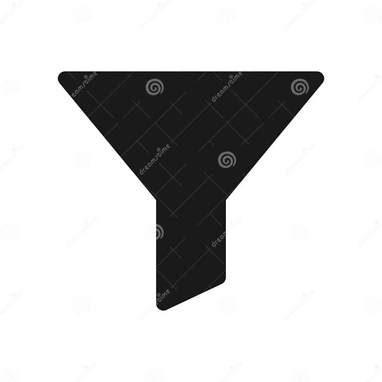 Black Filter Icon Isolated on White Background. Vector Filter Icon for ...