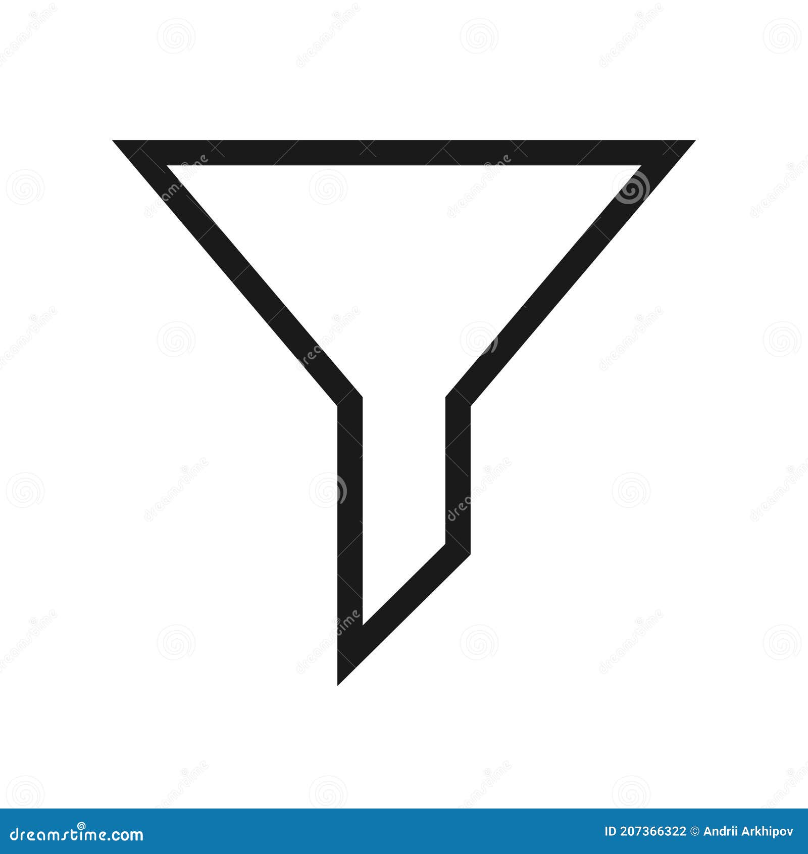 Black Filter Icon Isolated on White Background. Vector Filter Icon for ...