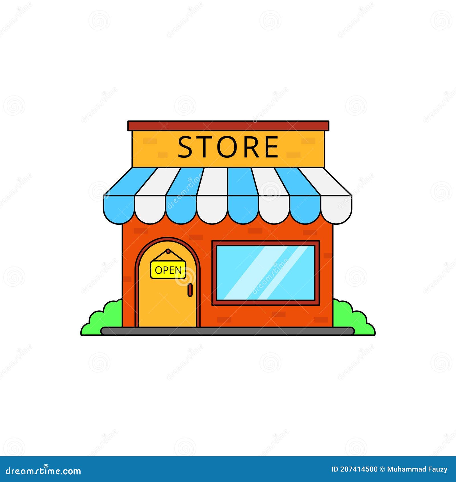 Store Cartoon Vector Illustration Isolated on White Background Stock ...
