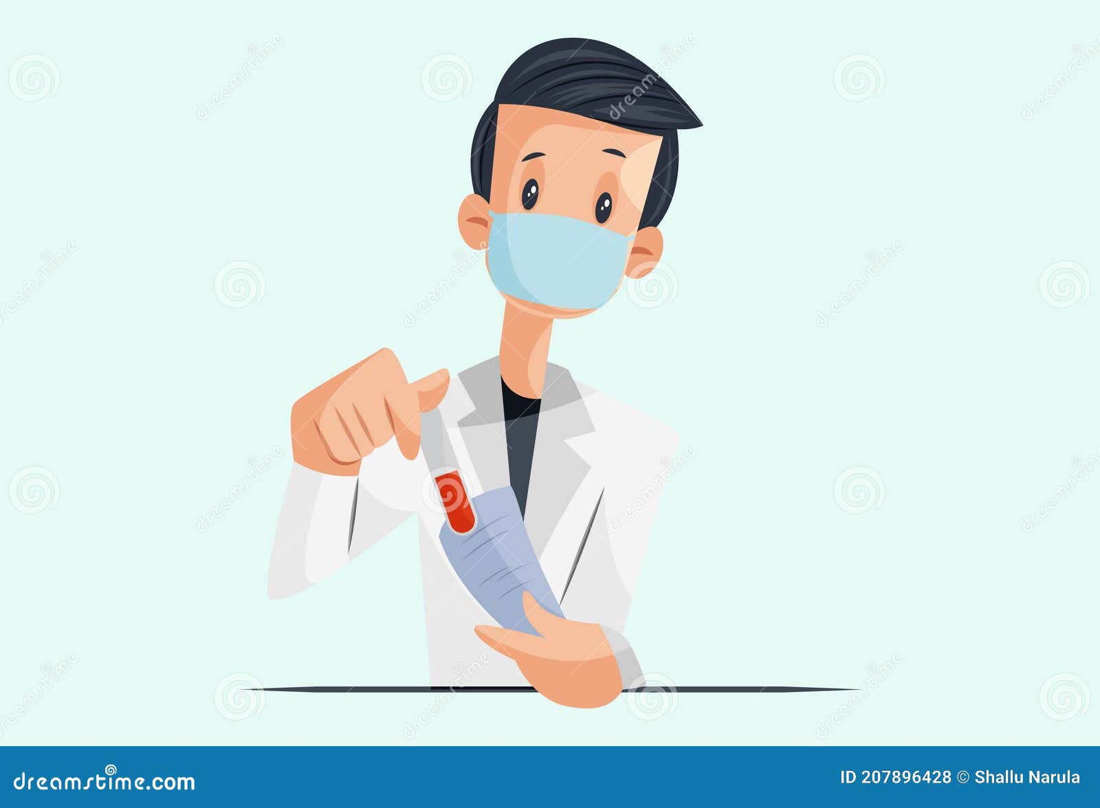 Cartoon Illustration of Laboratory Boy Stock Vector - Illustration of ...