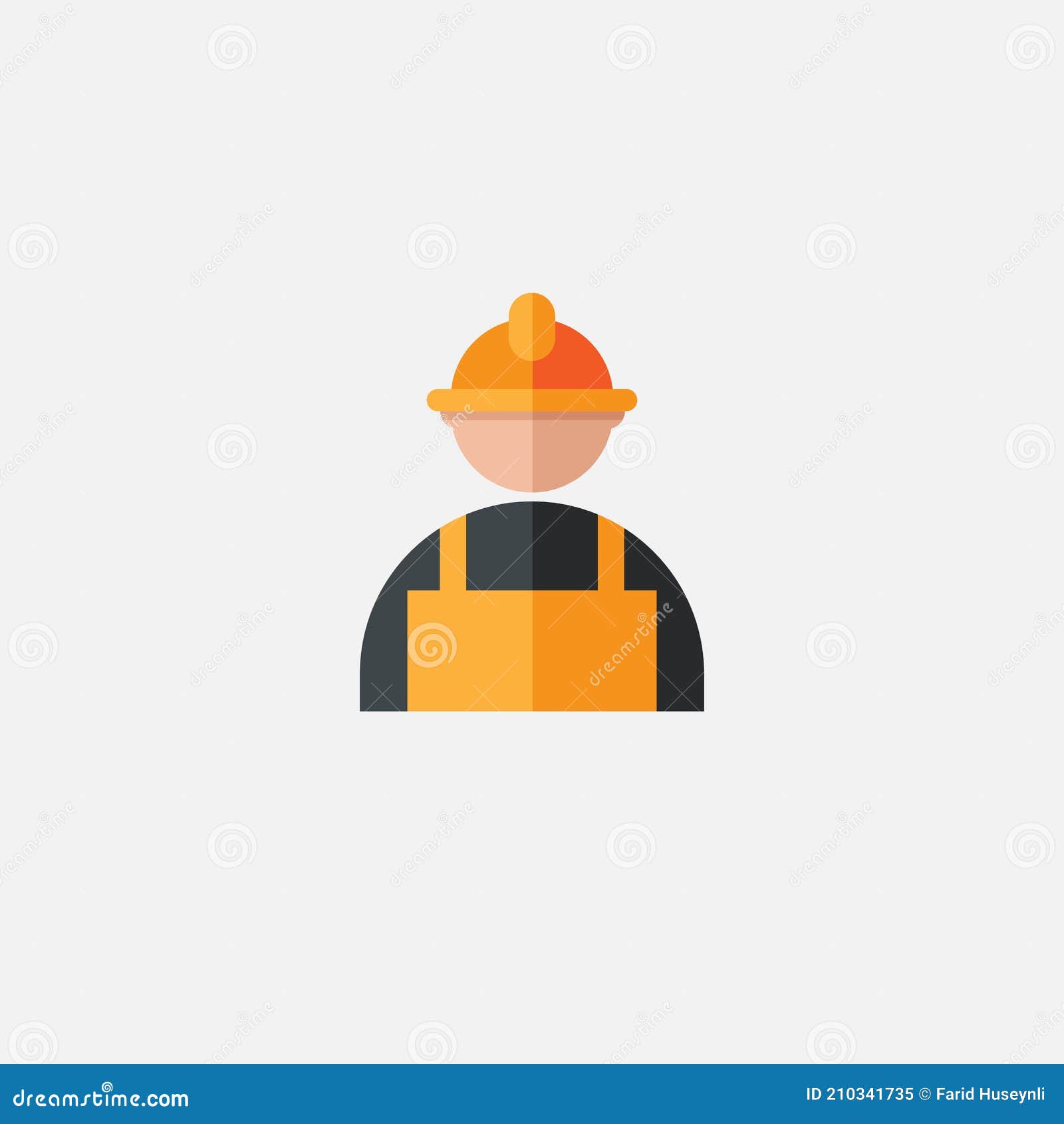 Flat Design Worker Avatar, Vector Illustration, Worker Flat Icon ...