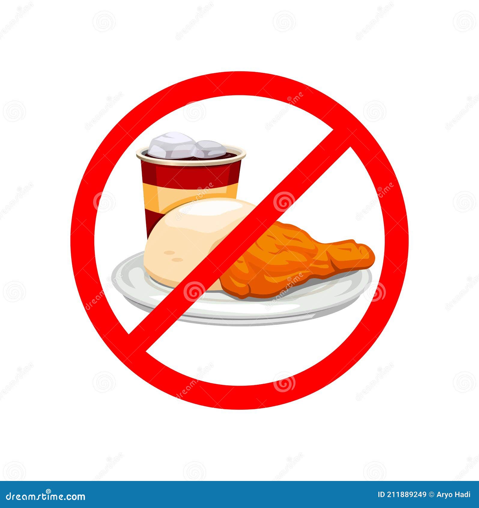 No Food or No Eating Symbol for Dieting or Fasting Activity ...