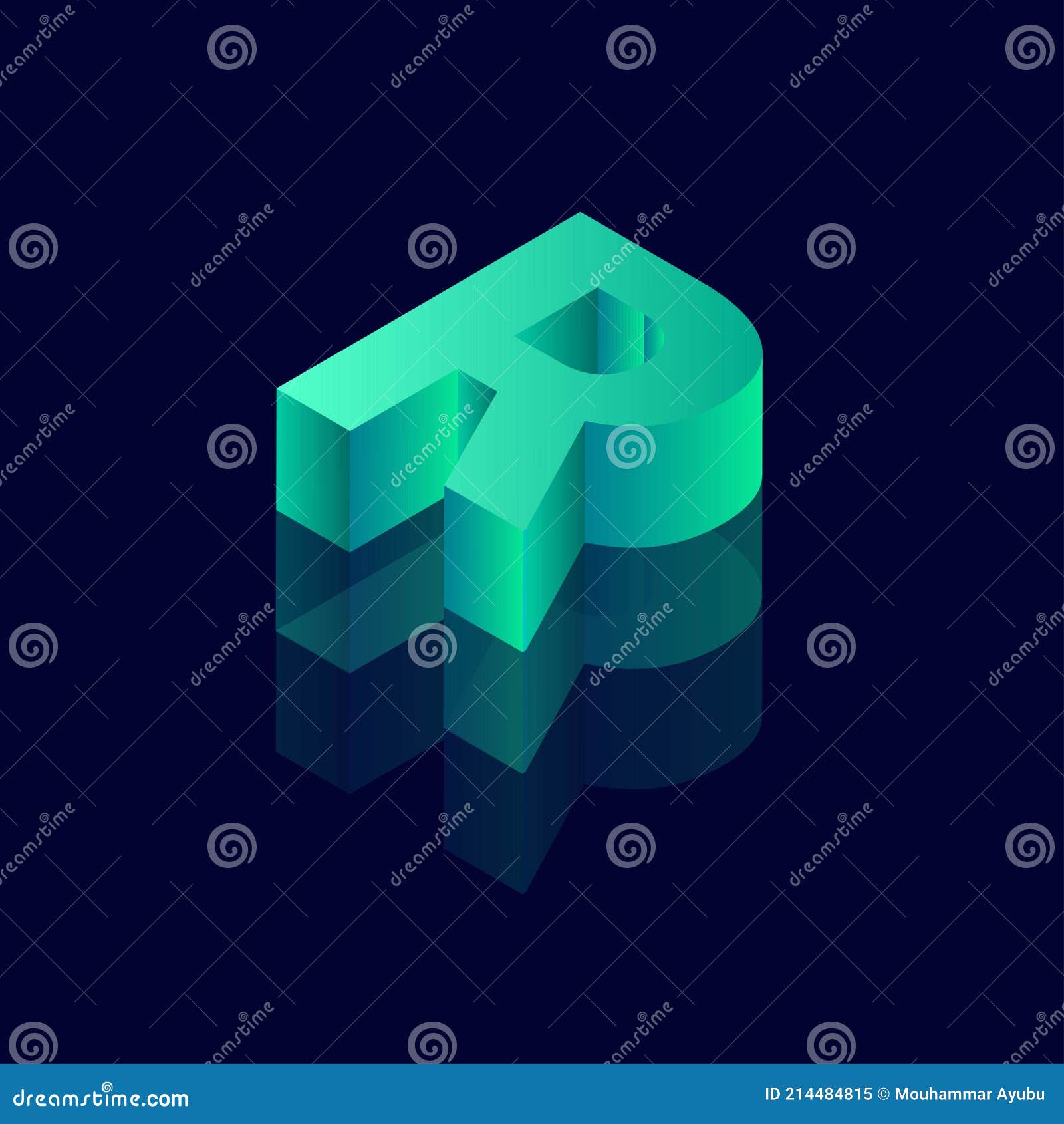 Isometric Letter R. Letter R Stock Vector - Illustration of drawing ...