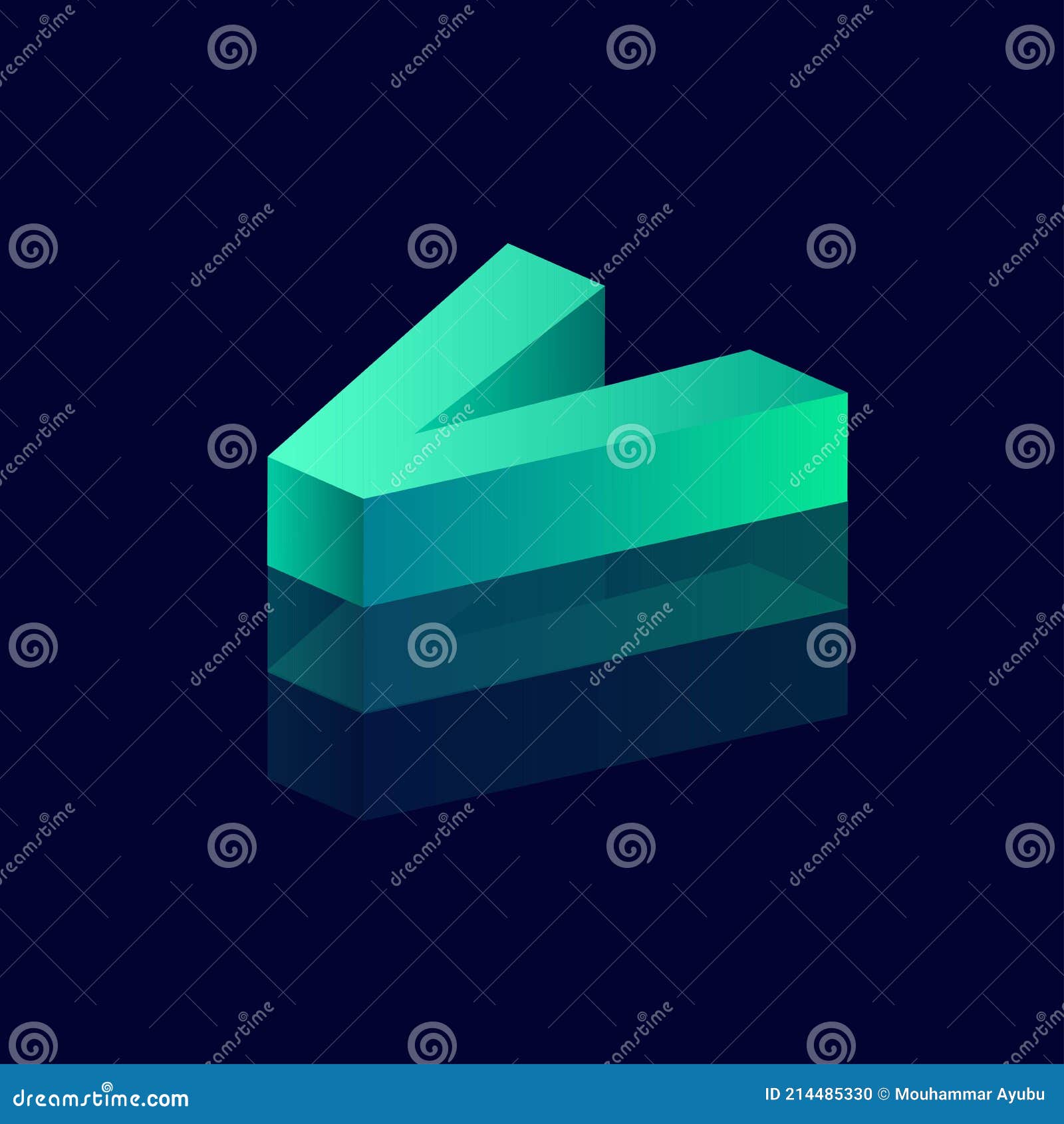 Isometric Letter V. Letter V Stock Vector - Illustration of nletter ...