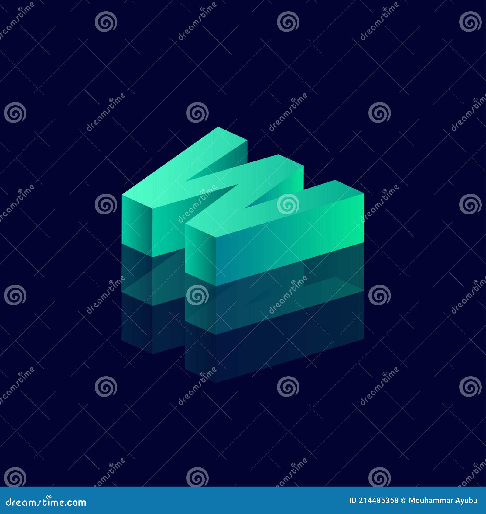 Isometric Letter W. Letter W Stock Vector - Illustration of fashion ...
