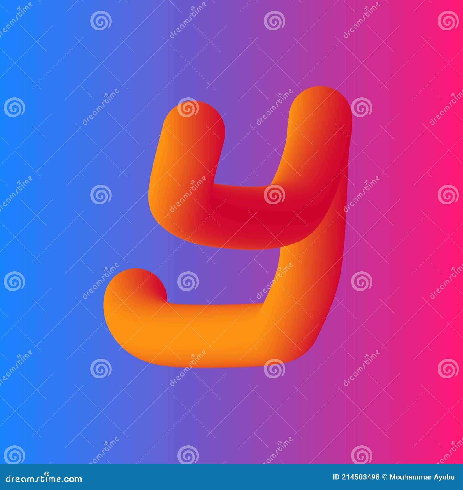 3D Blender Typography. Lettering in Blender Stock Illustration ...