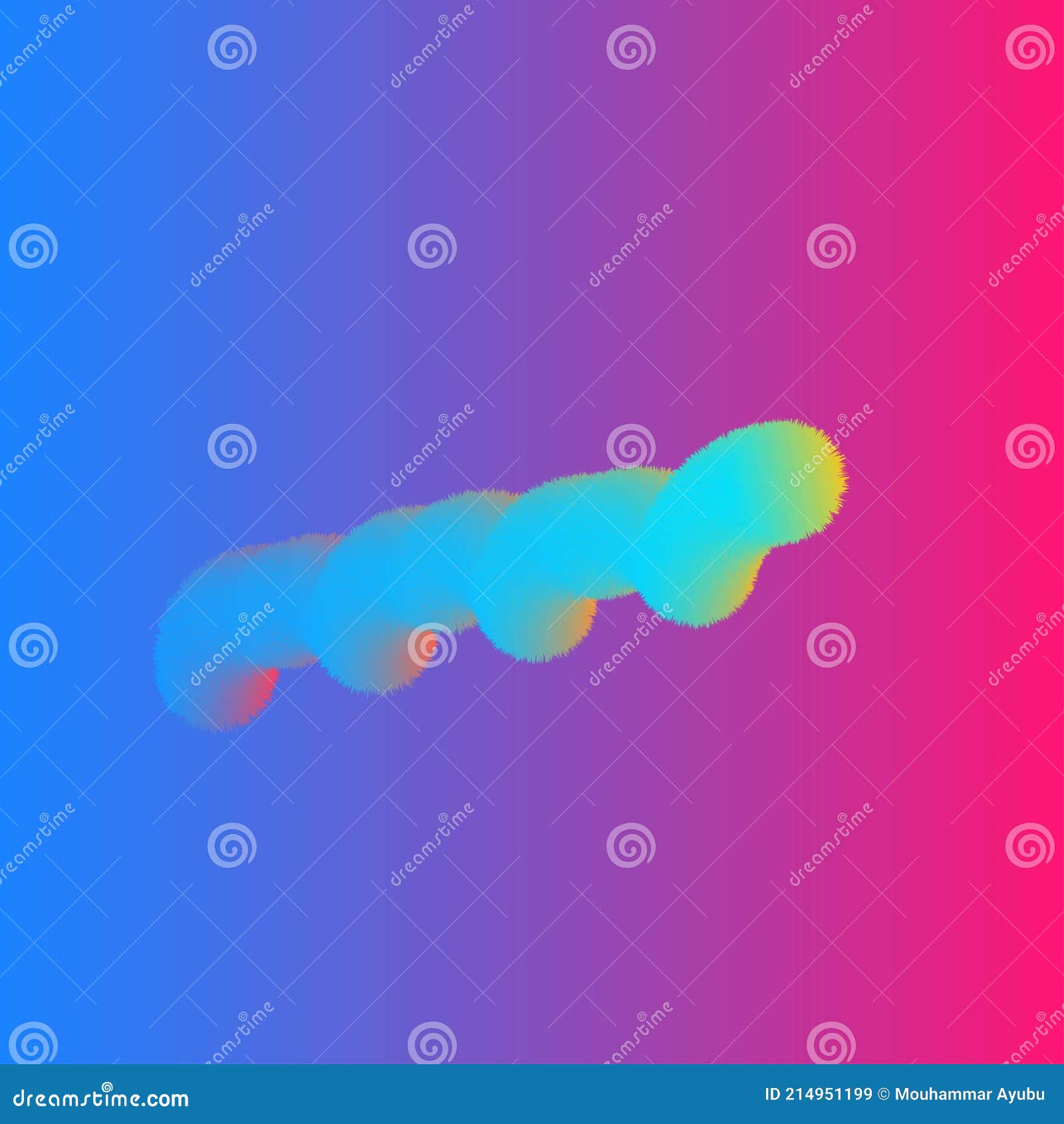 3D Abstract Shape. 3D Hair Effect Using Blend Artistic Vector ...