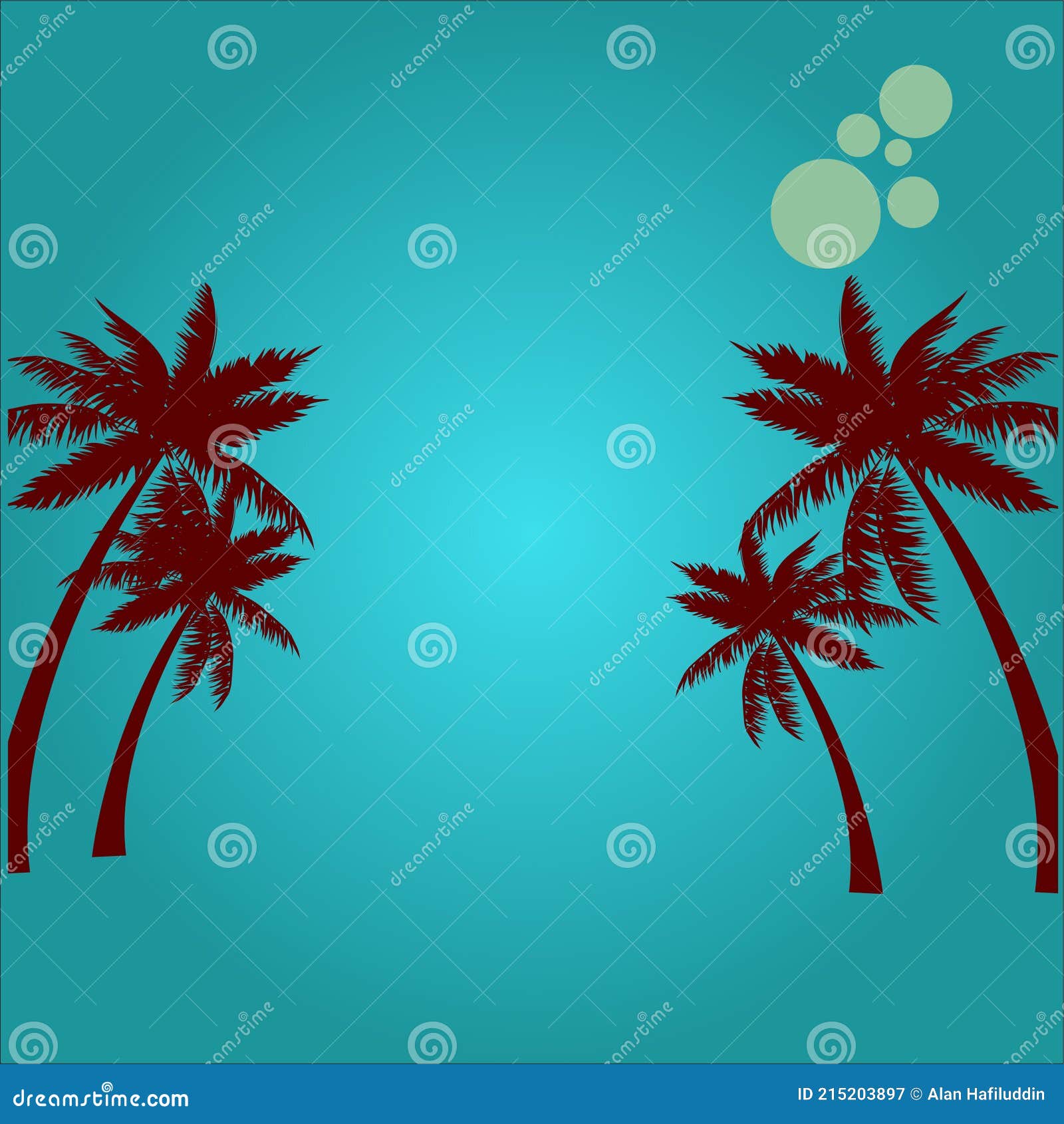 Single Color Coconut Tree Vector Stock Vector - Illustration of natural ...