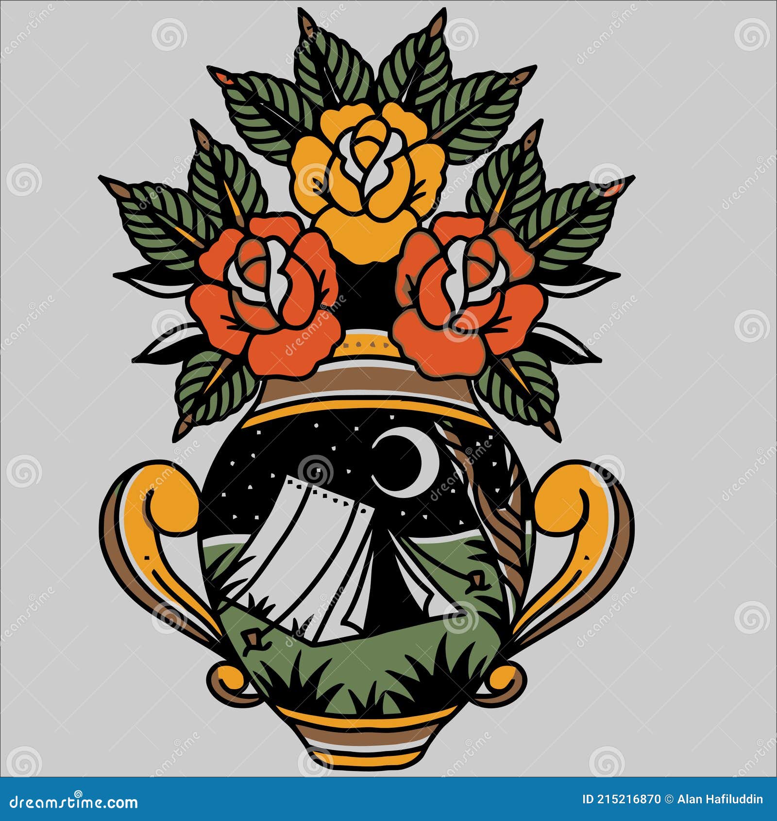 THREE FLOWER TATTOOS in the FAS are VERY BEAUTIFUL Stock Vector ...